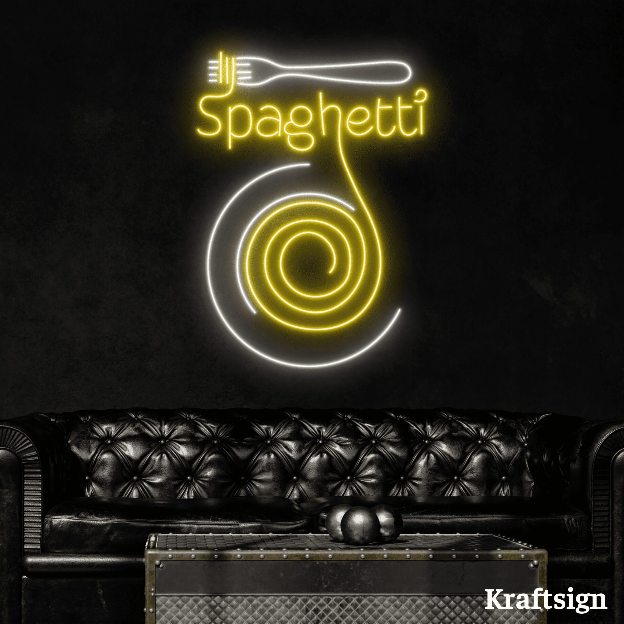 Craftnamesign Spaghetti Neon Sign, Spaghetti Restaurant Decor, Food ...