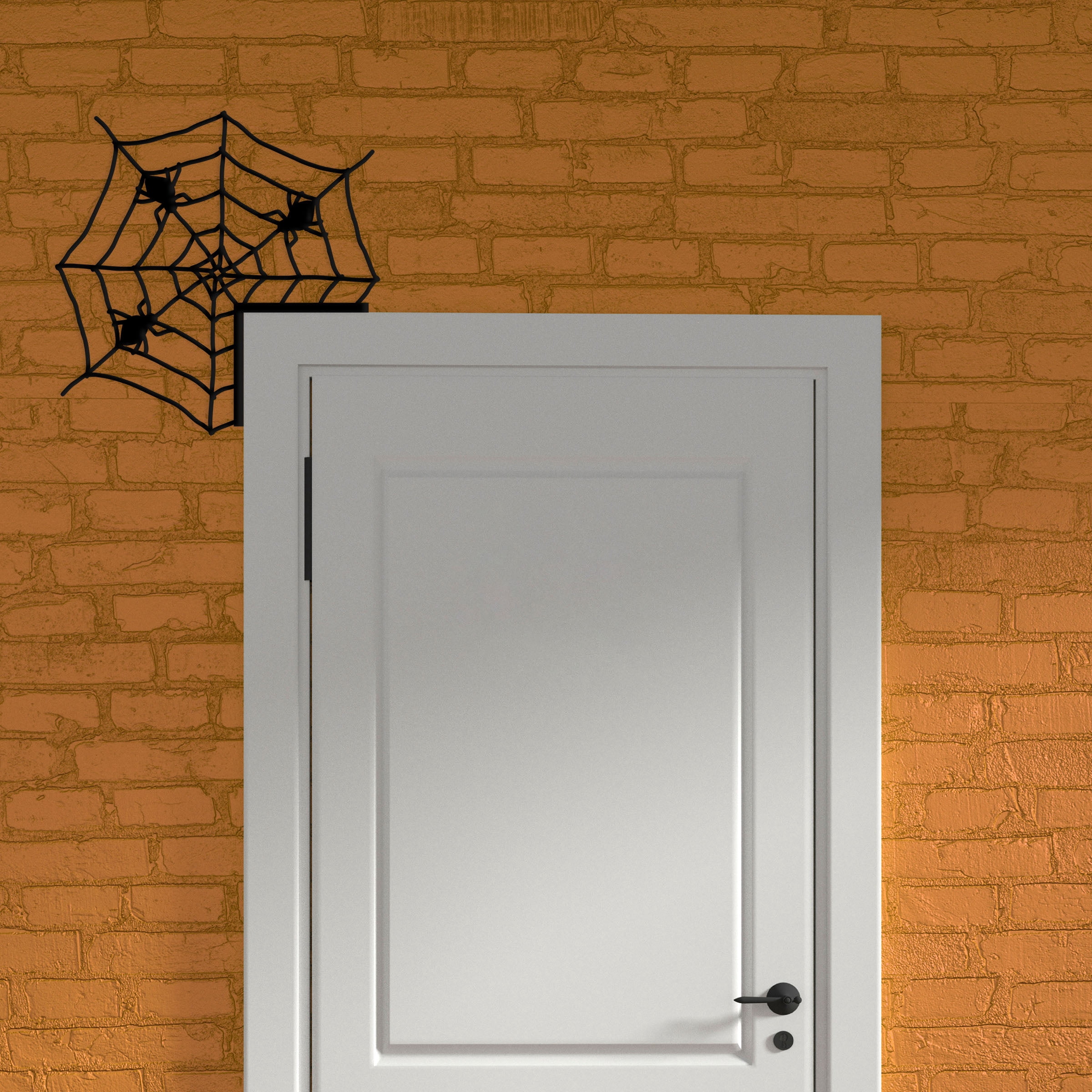 Craftnamesign Spider Web Metal Door Corner, Door Frame Decoration ...