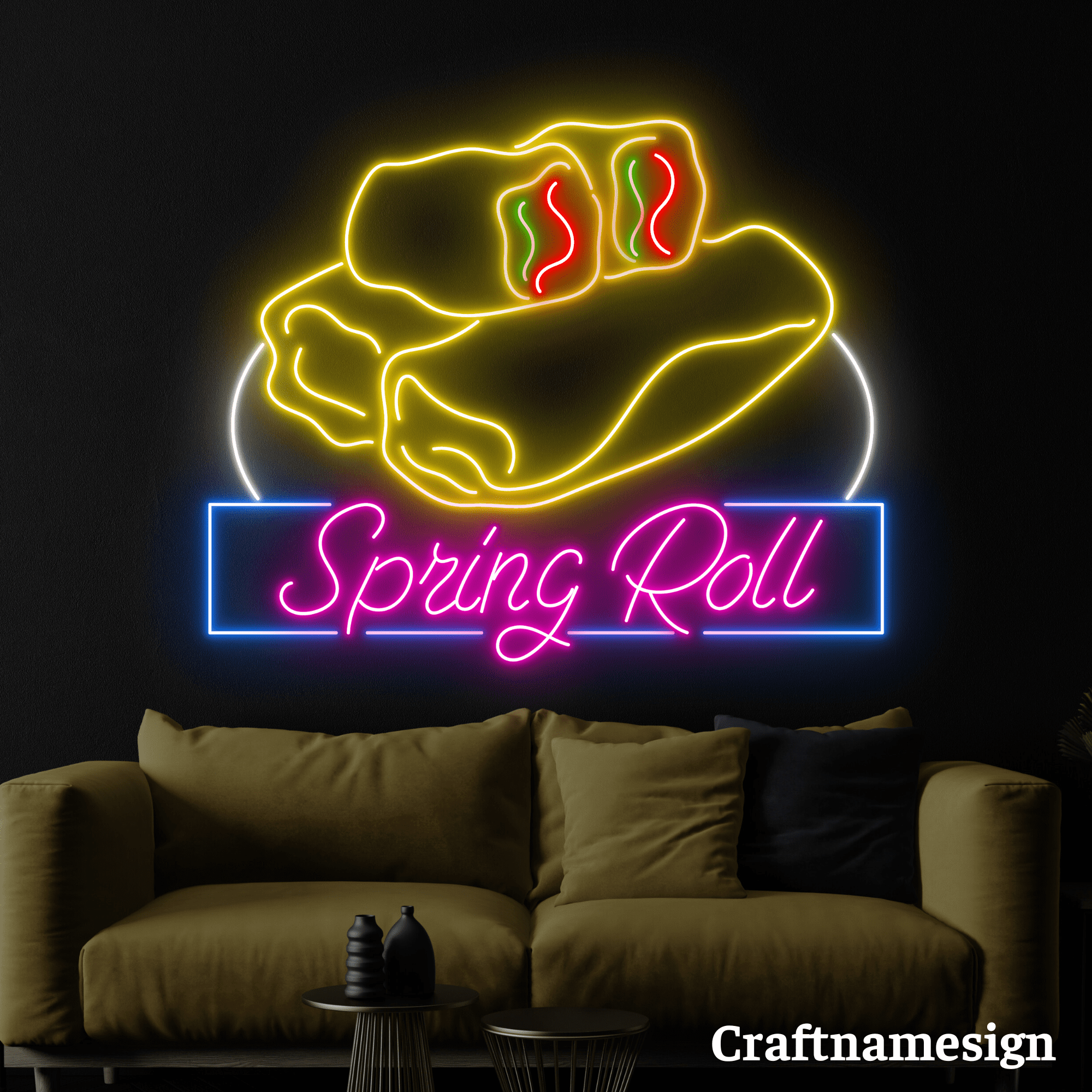 Craftnamesign Spring Roll Neon Sign Neon Sign Vietnamese Food ...