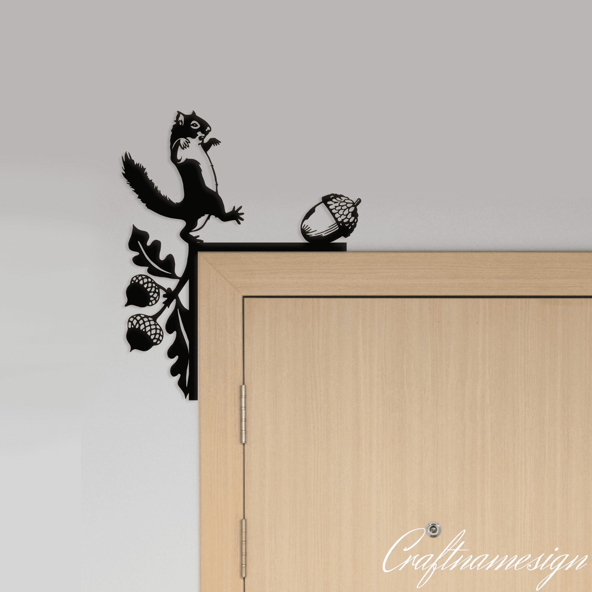 Craftnamesign Squirrel Metal Door Corner, Squirrel Sign Decoration ...
