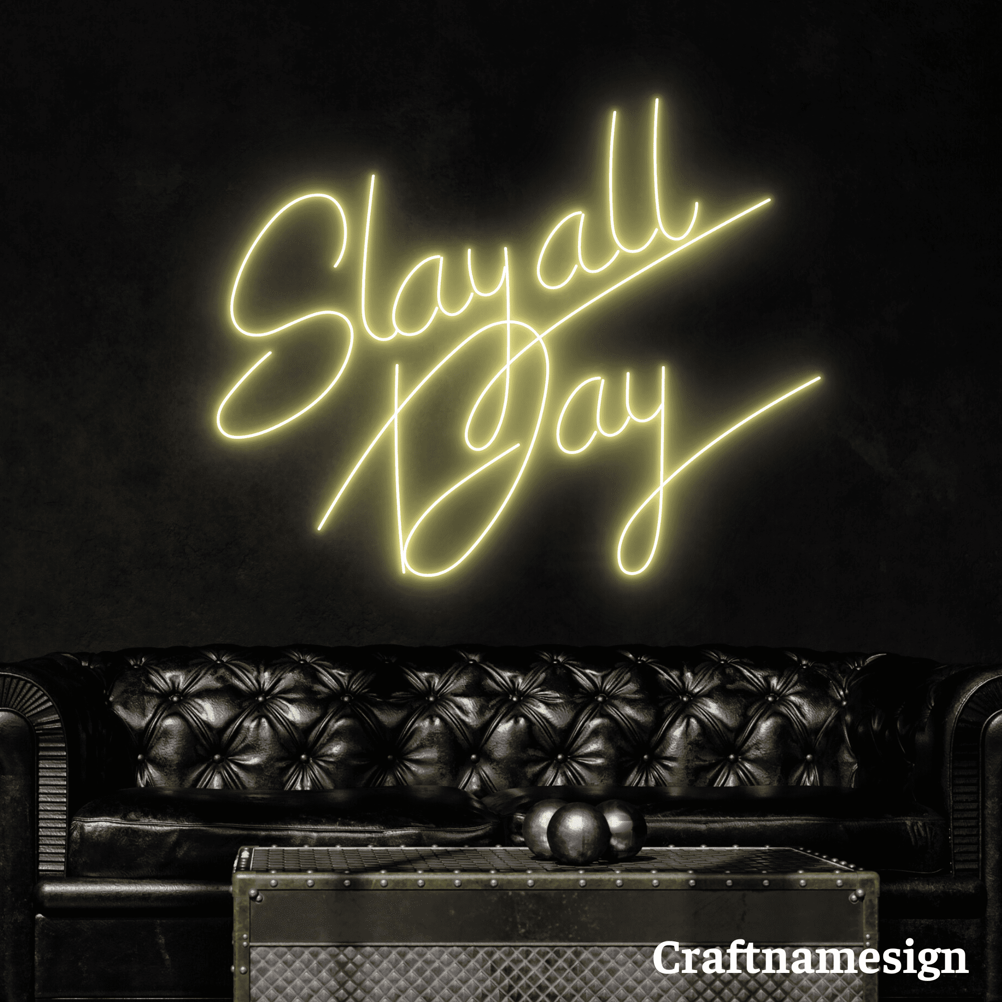 Craftnamesign Stay All Day Neon Sign for Bedroom Living Room Wall Decor ...