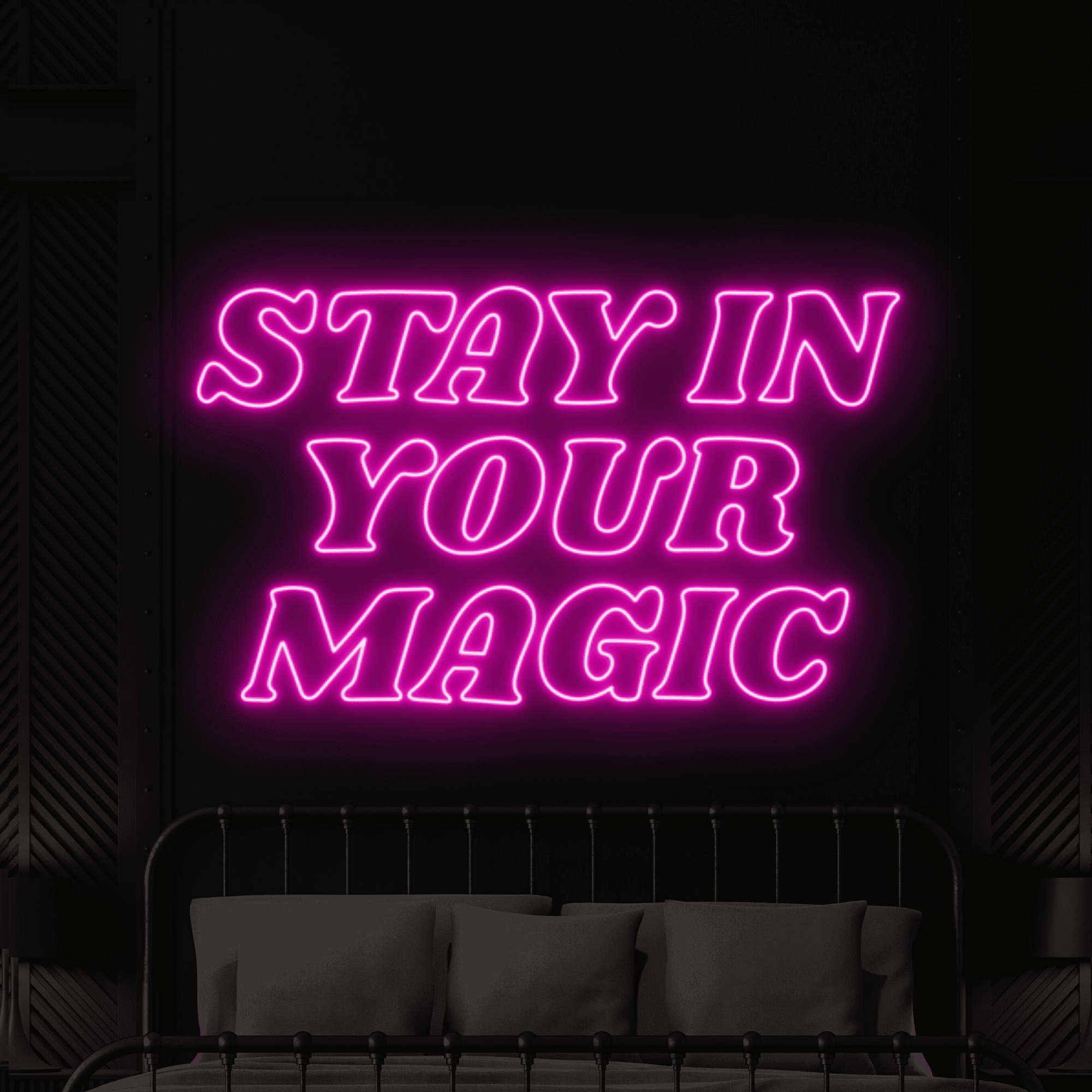 Craftnamesign Stay In Your Magic Neon Sign, Bedroom Decor, Quotes LED ...