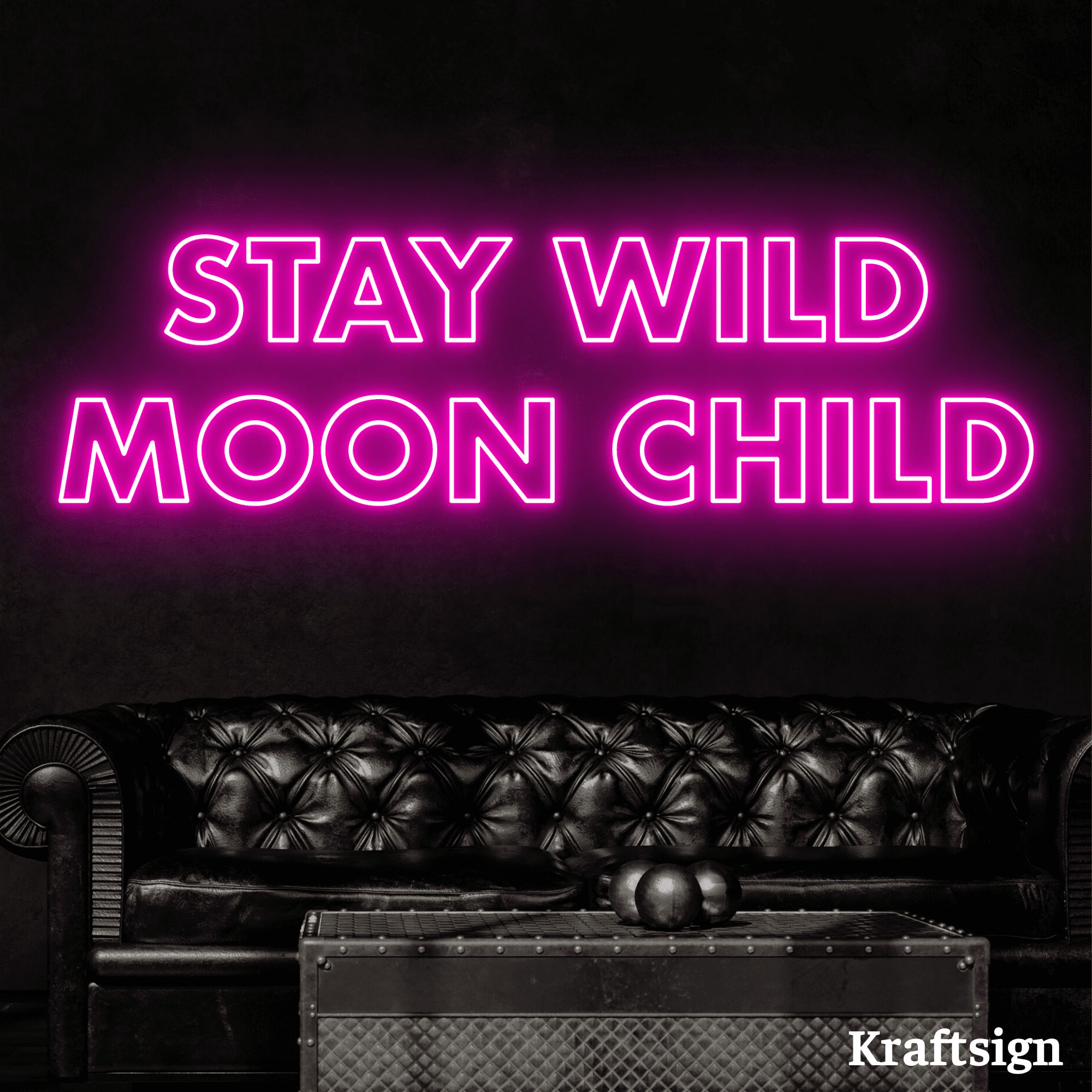 Craftnamesign Stay Wild Moon Child Sign, Home Wall Decor, Bedroom Wall ...