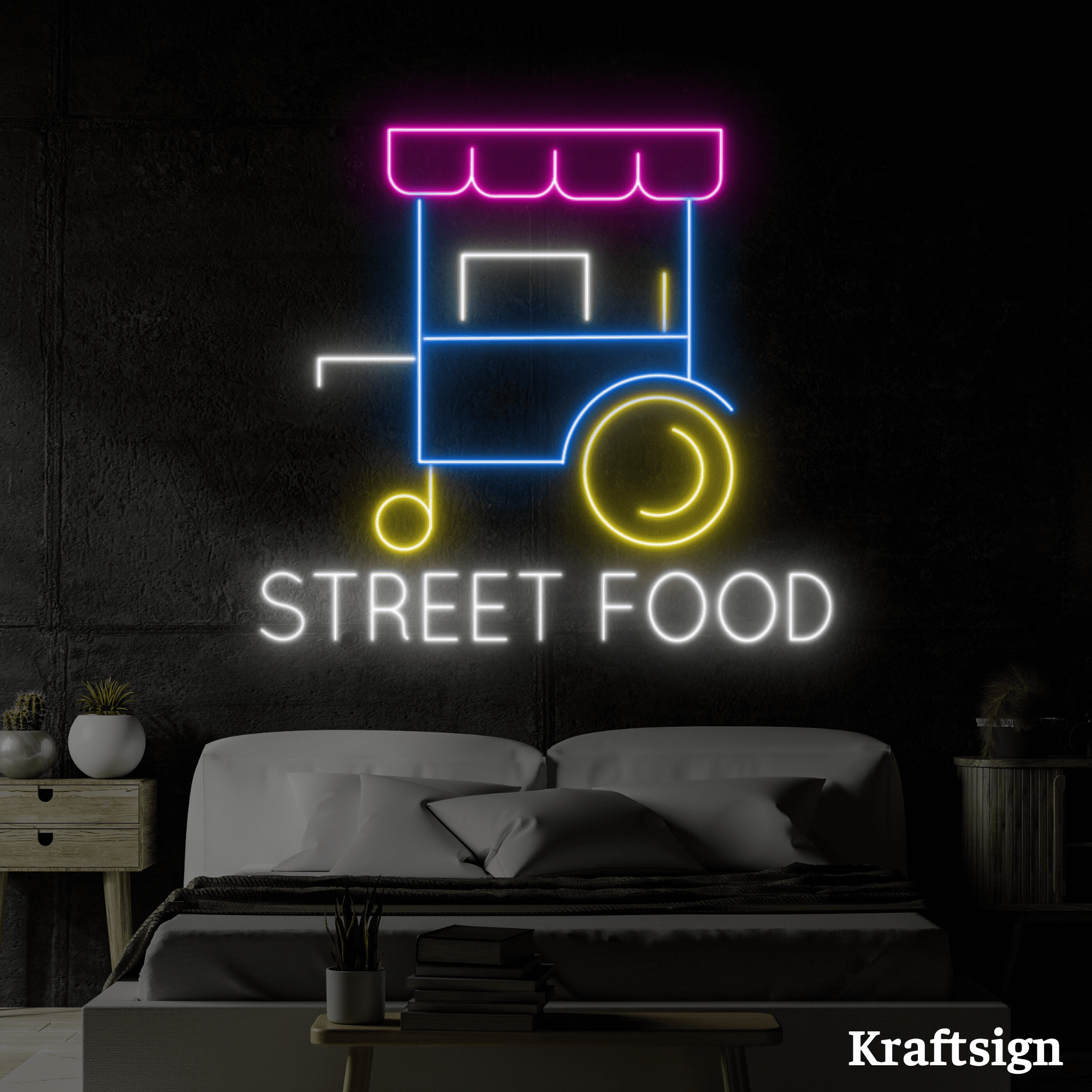 Craftnamesign Street Food Neon Sign, Fast Food LED Sign, Food Shop ...