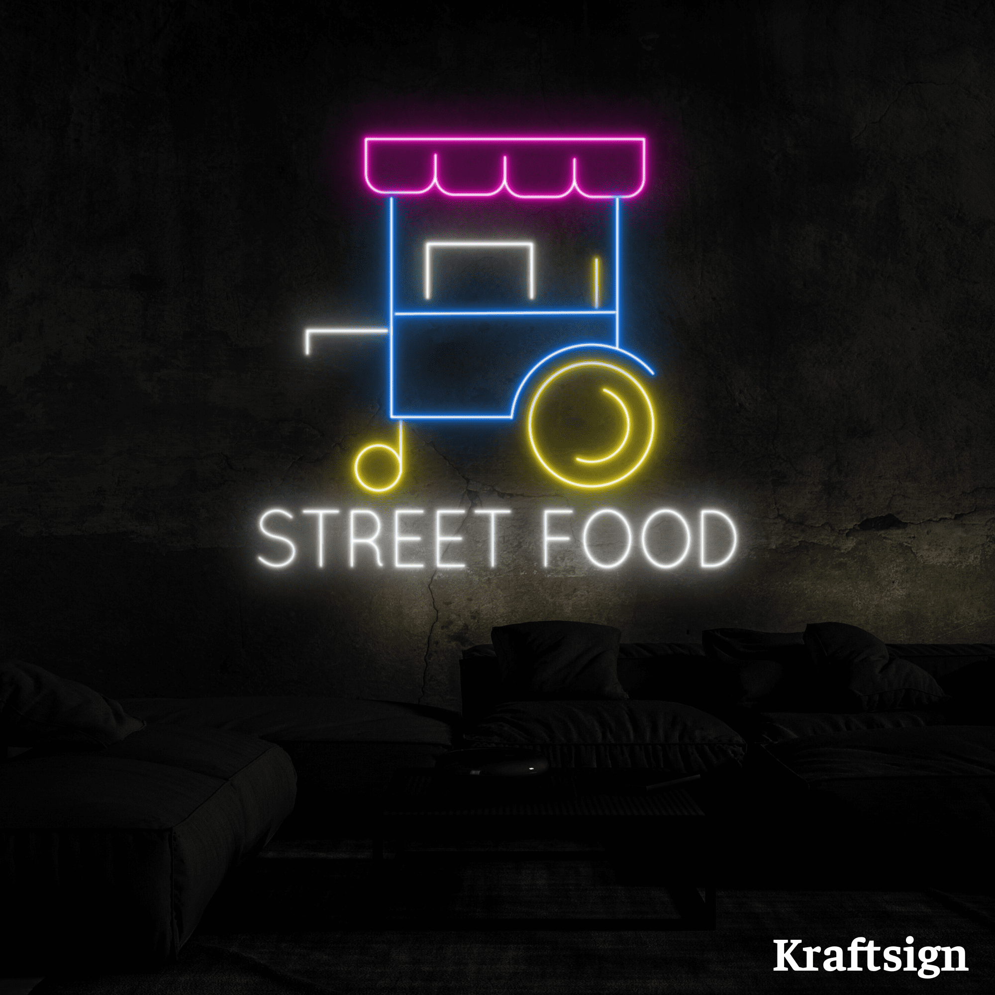 Craftnamesign Street Food Neon Sign, Fast Food LED Sign, Food Shop ...