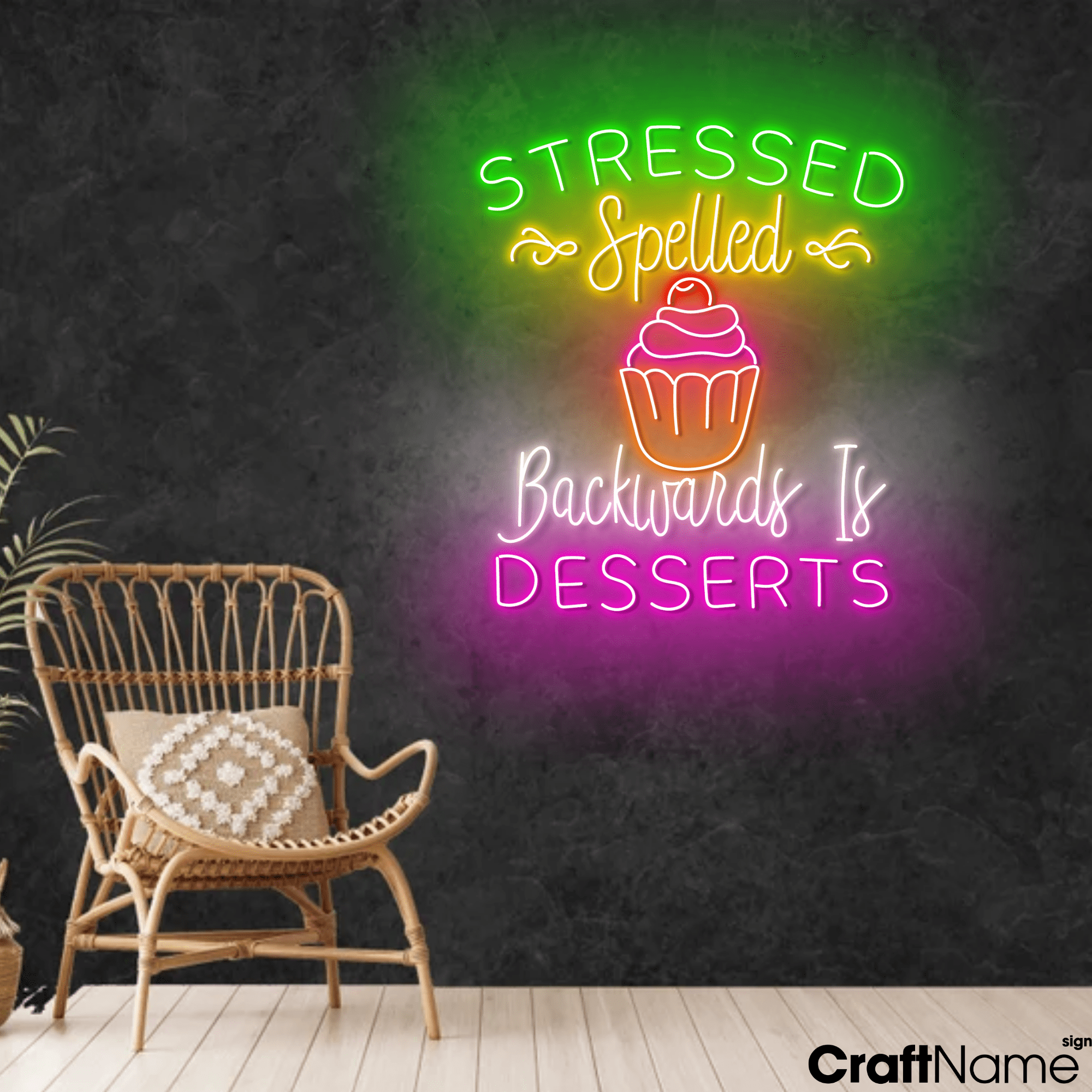 Craftnamesign Stressed Spelled Backwards Is Desserts Neon Light For ...