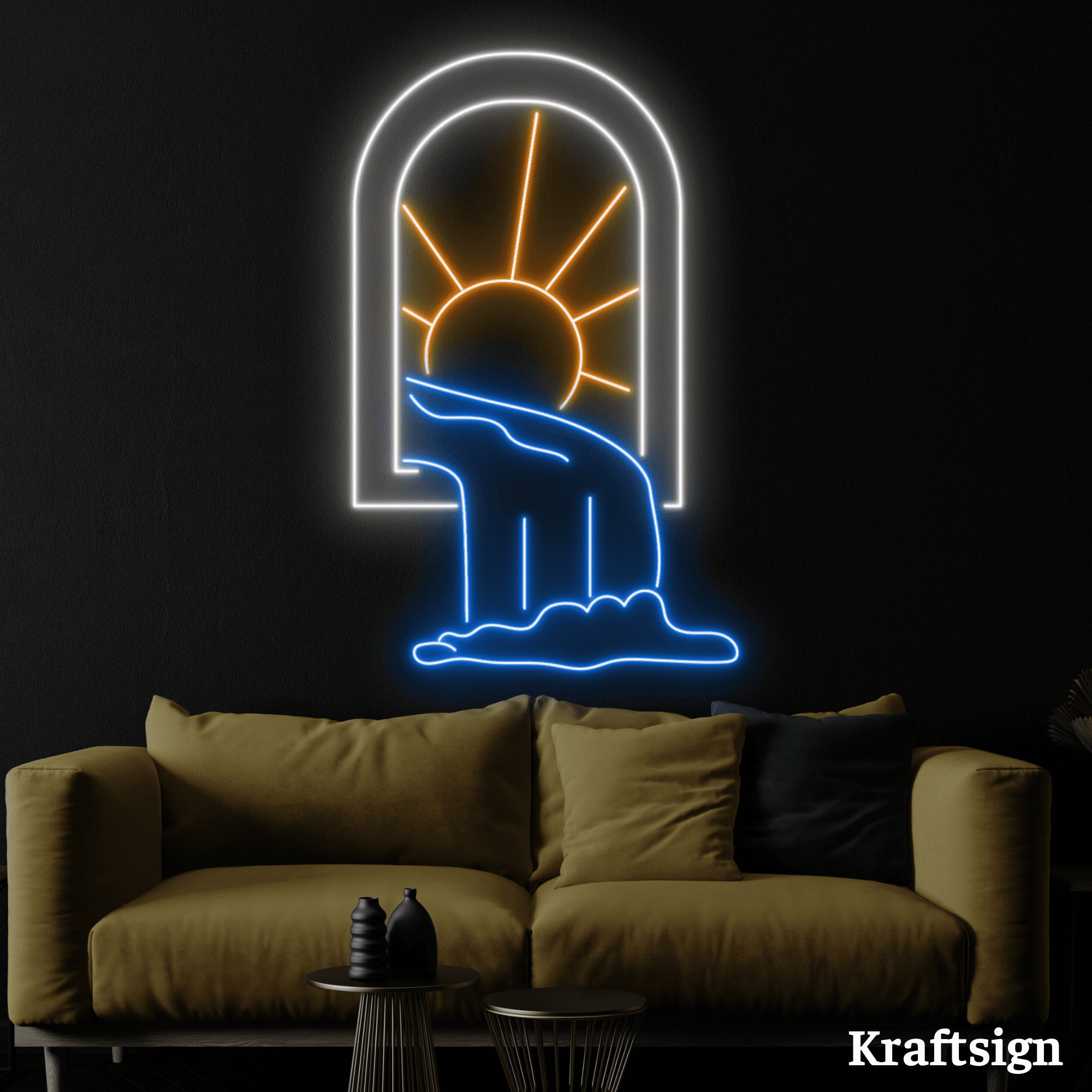 Craftnamesign Sun Beach Neon Sign, Sunrise Window LED Sign, Bedroom ...