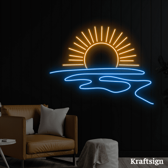 Craftnamesign Sunrise Neon Sign, Sunset LED Sin, Home Beach Club Decor ...