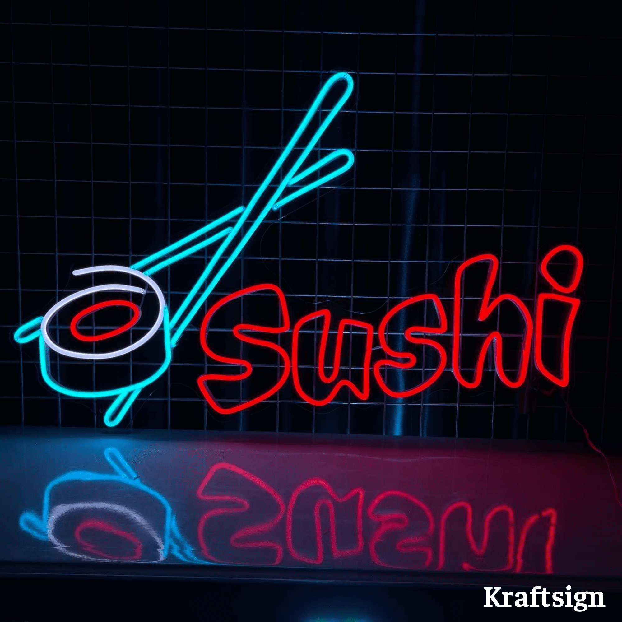 Craftnamesign Sushi LED Neon Sign 20" x 13" for Sushi Restaurant Store ...