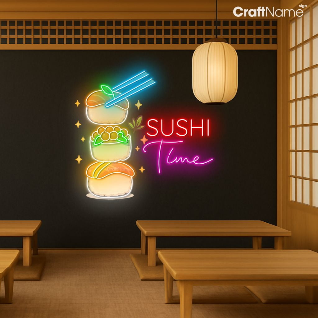 Craftnamesign Sushi Led Sign for Japanese Sushi Restaurant Decor, Sushi ...