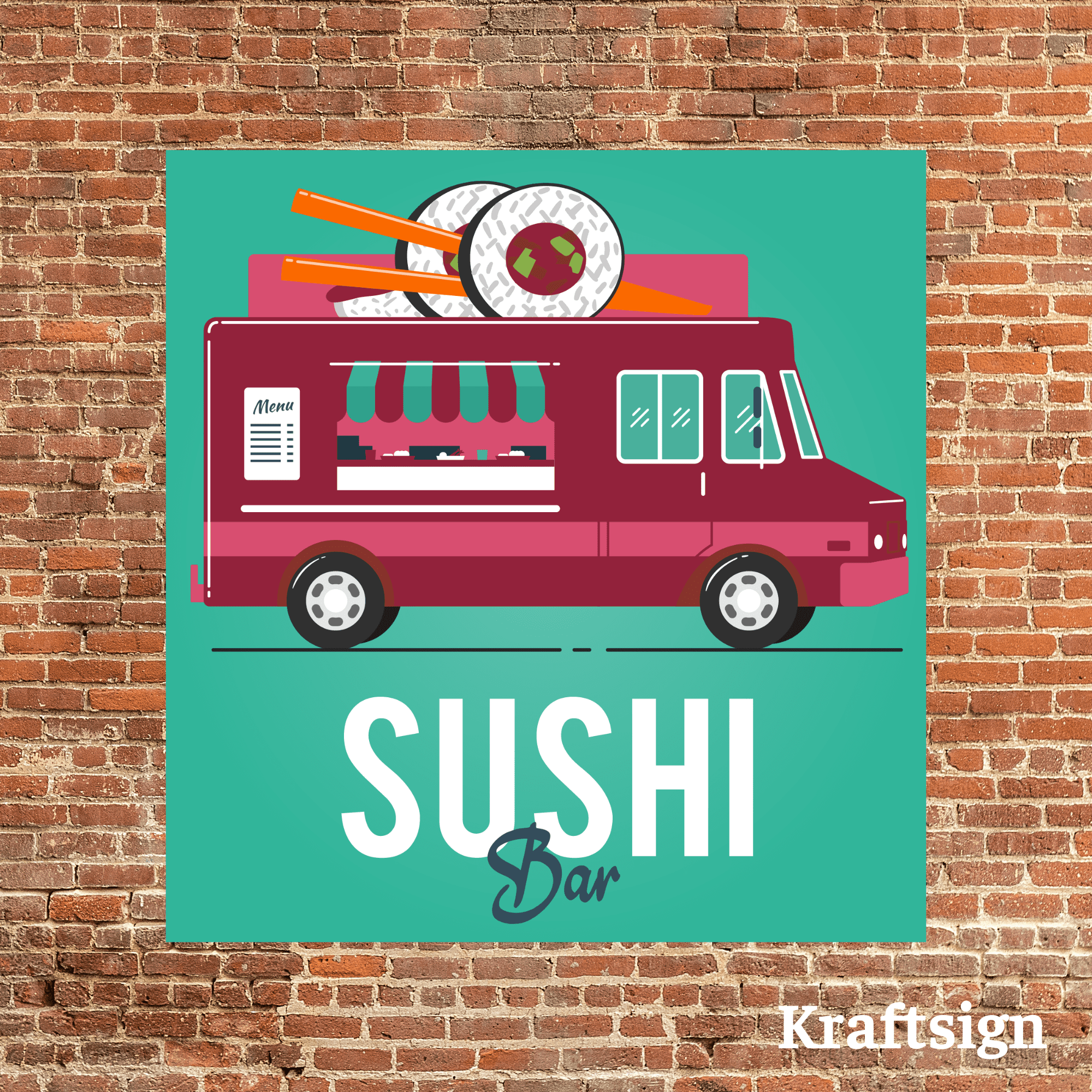 Craftnamesign Sushi Metal Print, Sushi Metal Sign, Sushi Restaurant ...