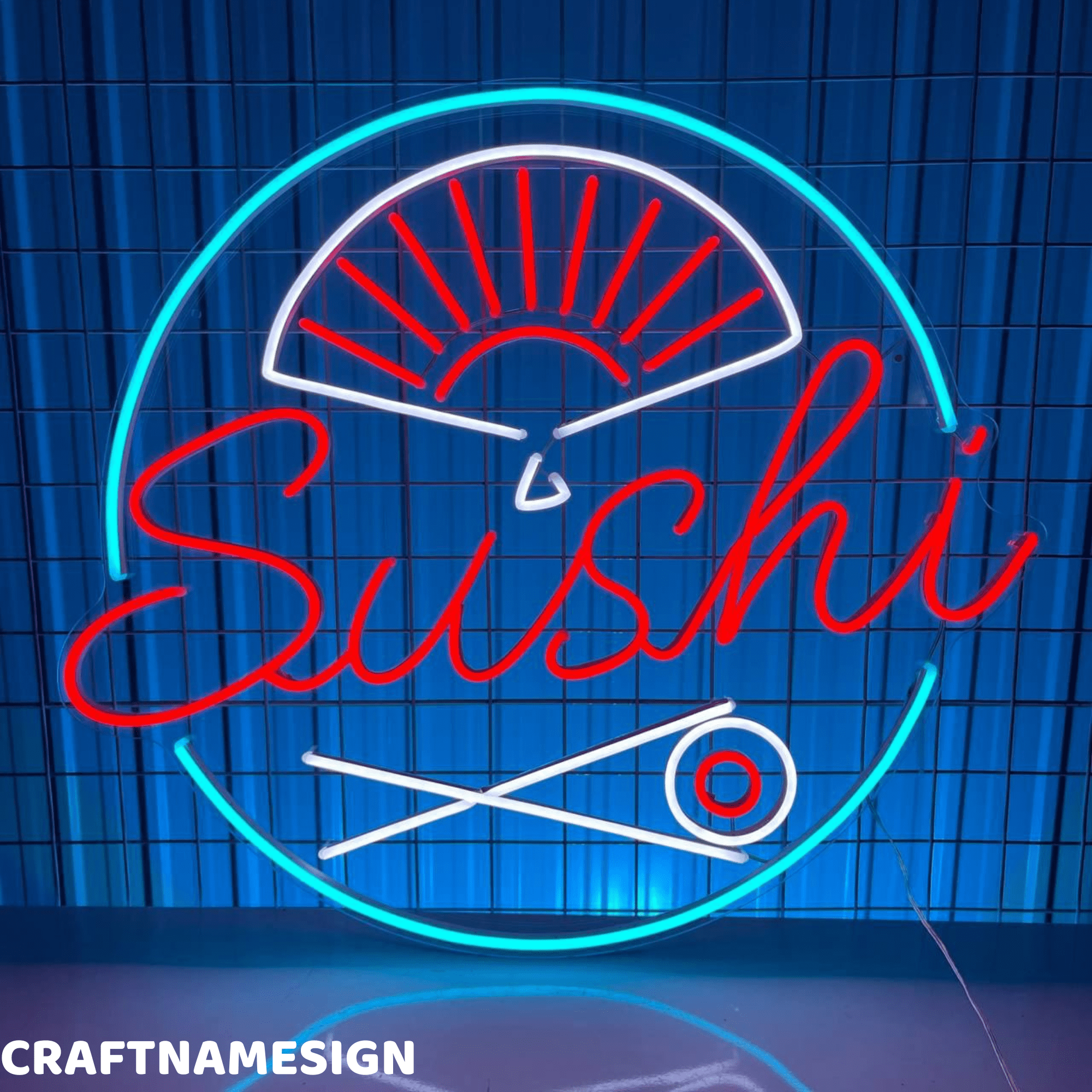 Craftnamesign Sushi Neon Sign, Japan Food Culture Decor, Restaurant ...