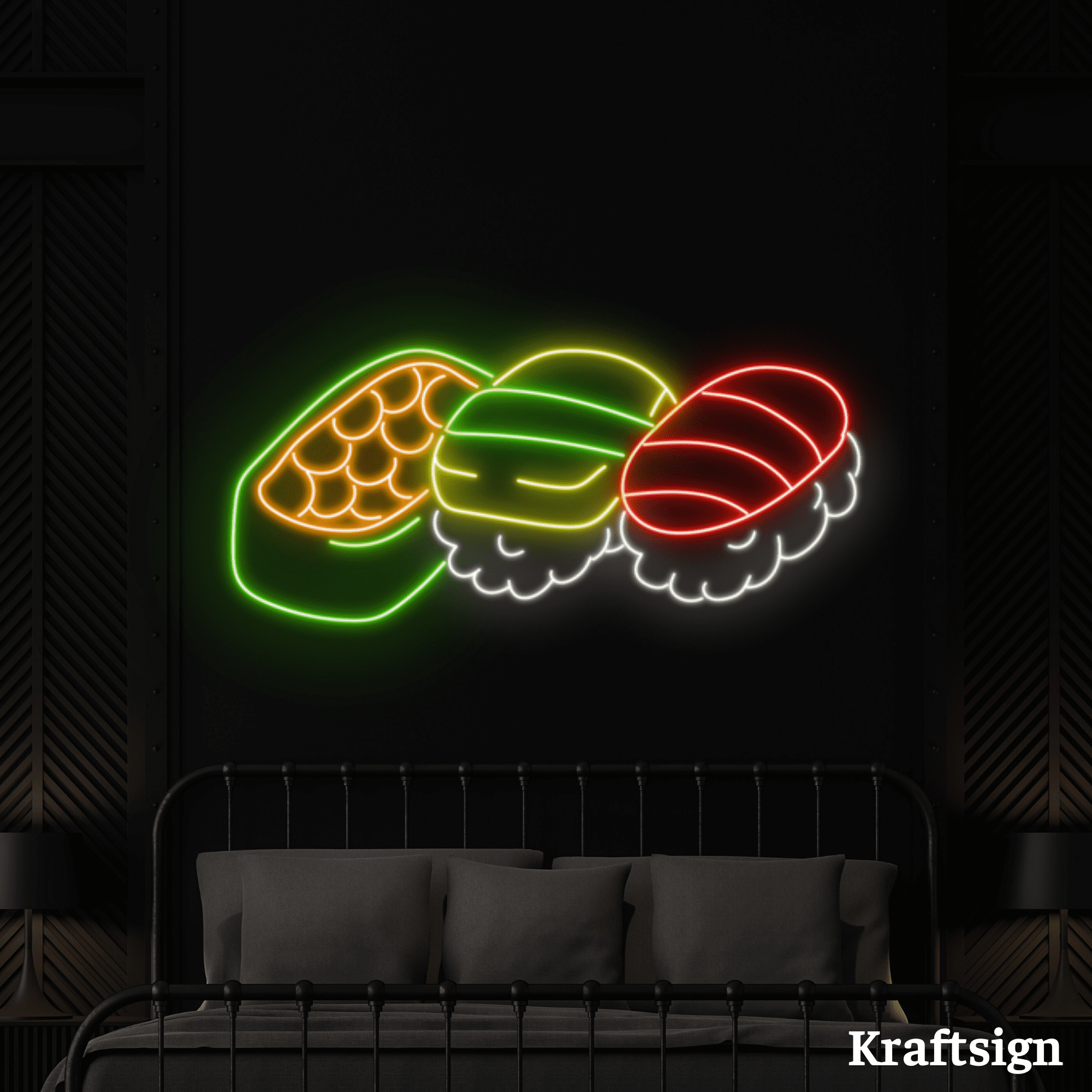 Craftnamesign Sushi Neon Sign, Sushi Japanese Restaurant Decor, Sushi ...