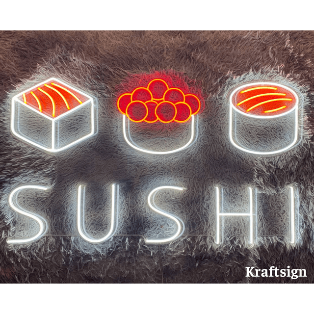 Craftnamesign Sushi Neon Sign, Sushi Restaurant Decor, Sushi LED ...