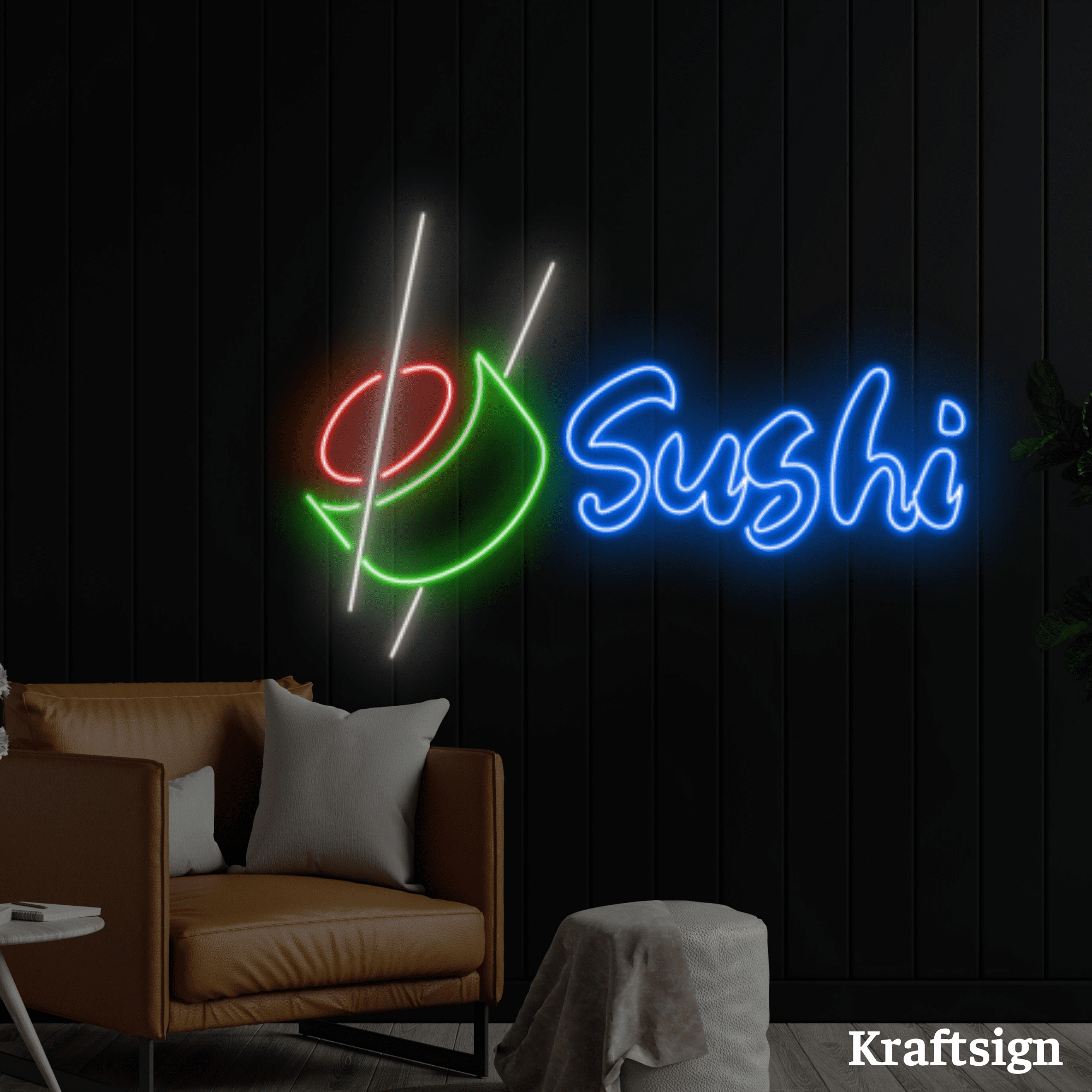 Craftnamesign Sushi Neon Sign, Sushi Restaurant Decor, Sushi LED ...