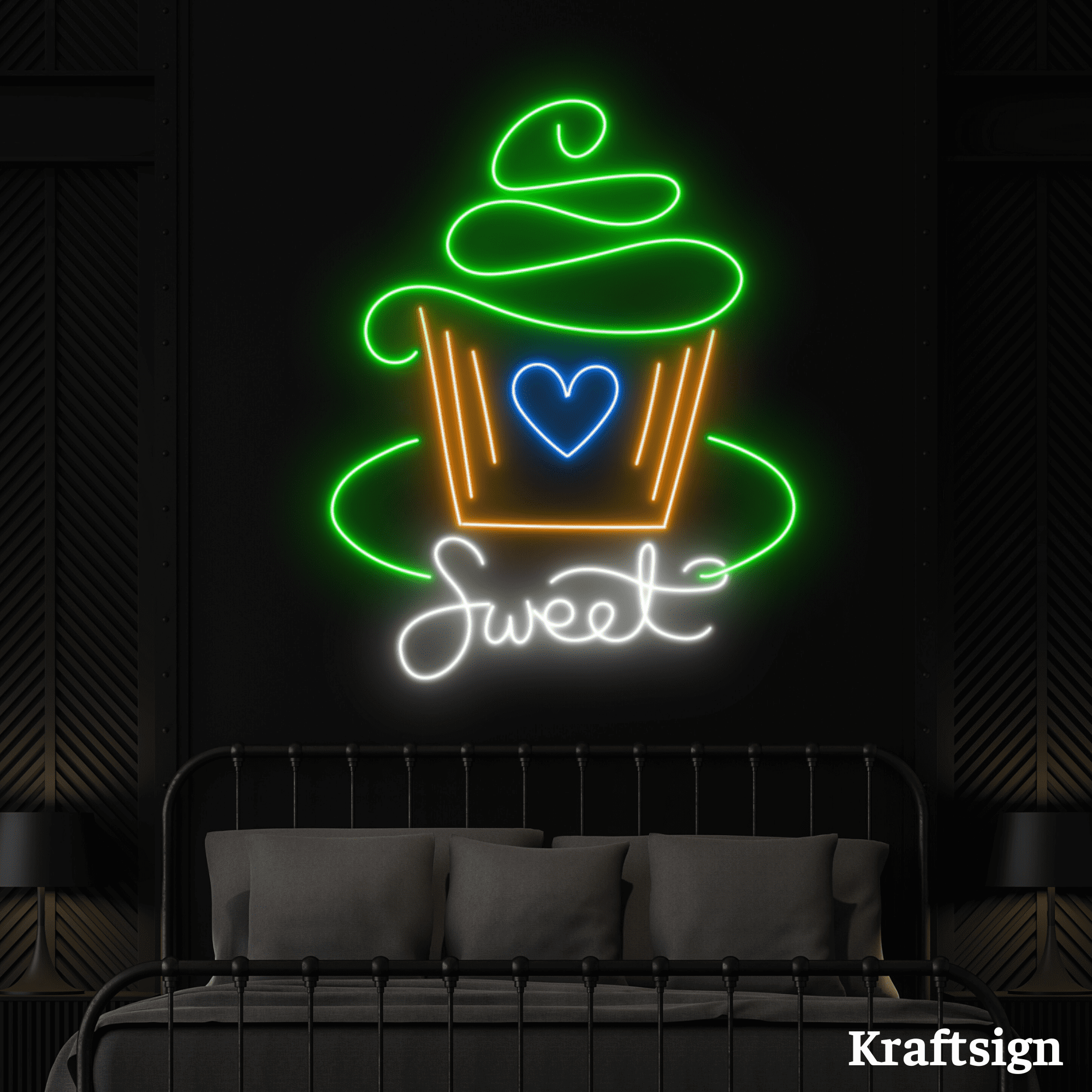 Craftnamesign Sweet Cake Neon Sign, Cake Shop LED Sign, Bakery Decor ...