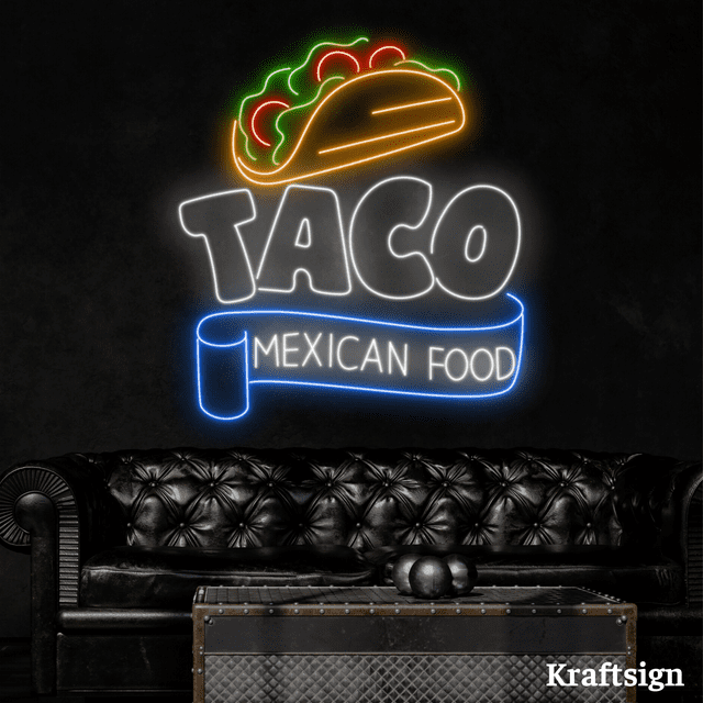 Craftnamesign Taco Neon Sign, Mexico Food LED Sign, Tacos Restaurant ...