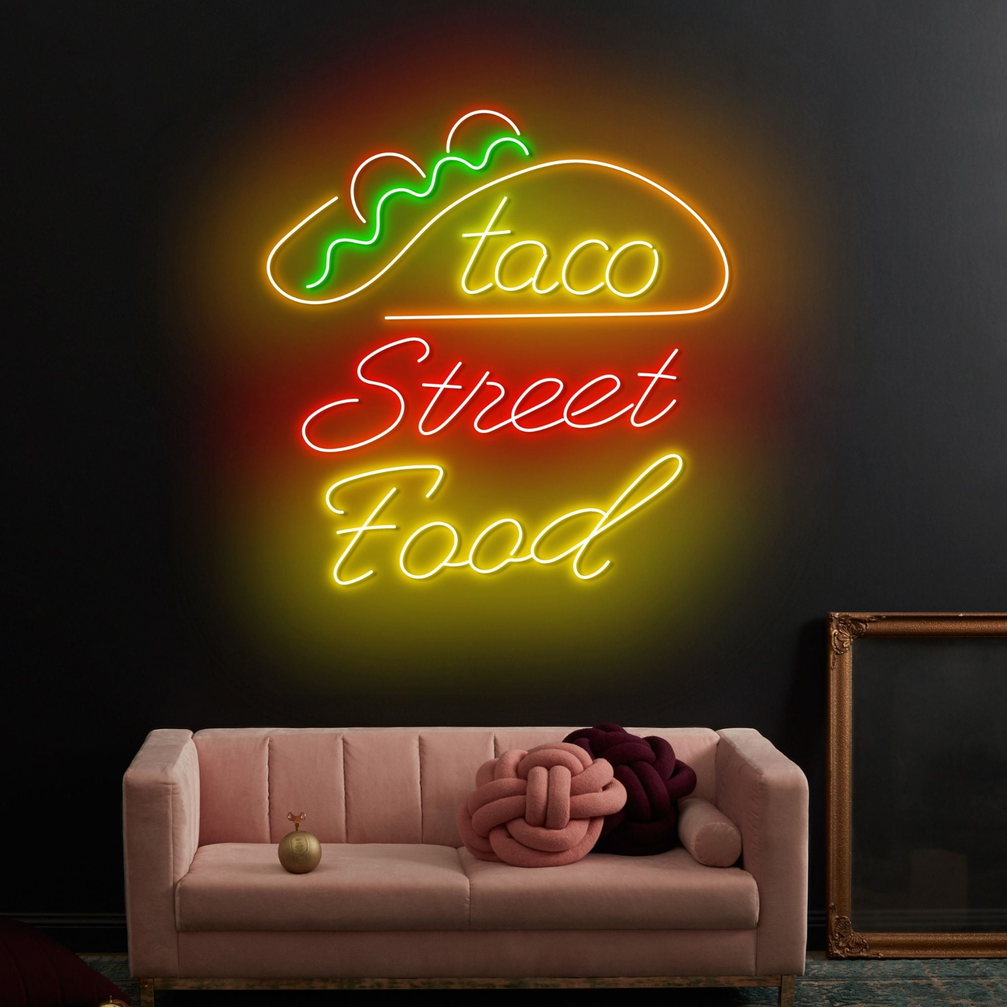Craftnamesign Taco Street Food Neon Sign Art, Taco LED Light, Mexican ...