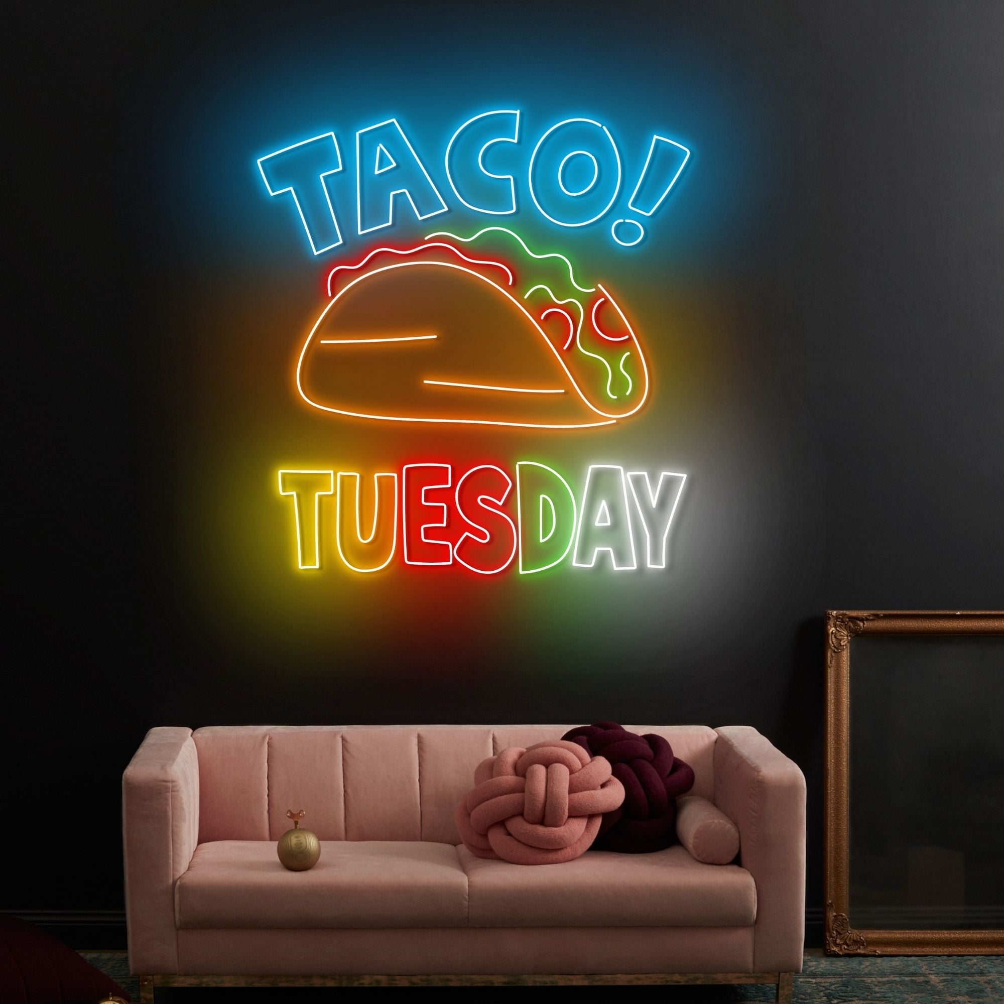 Craftnamesign Taco Tuesday Neon Sign Wall Art, Taco Store LED Light ...