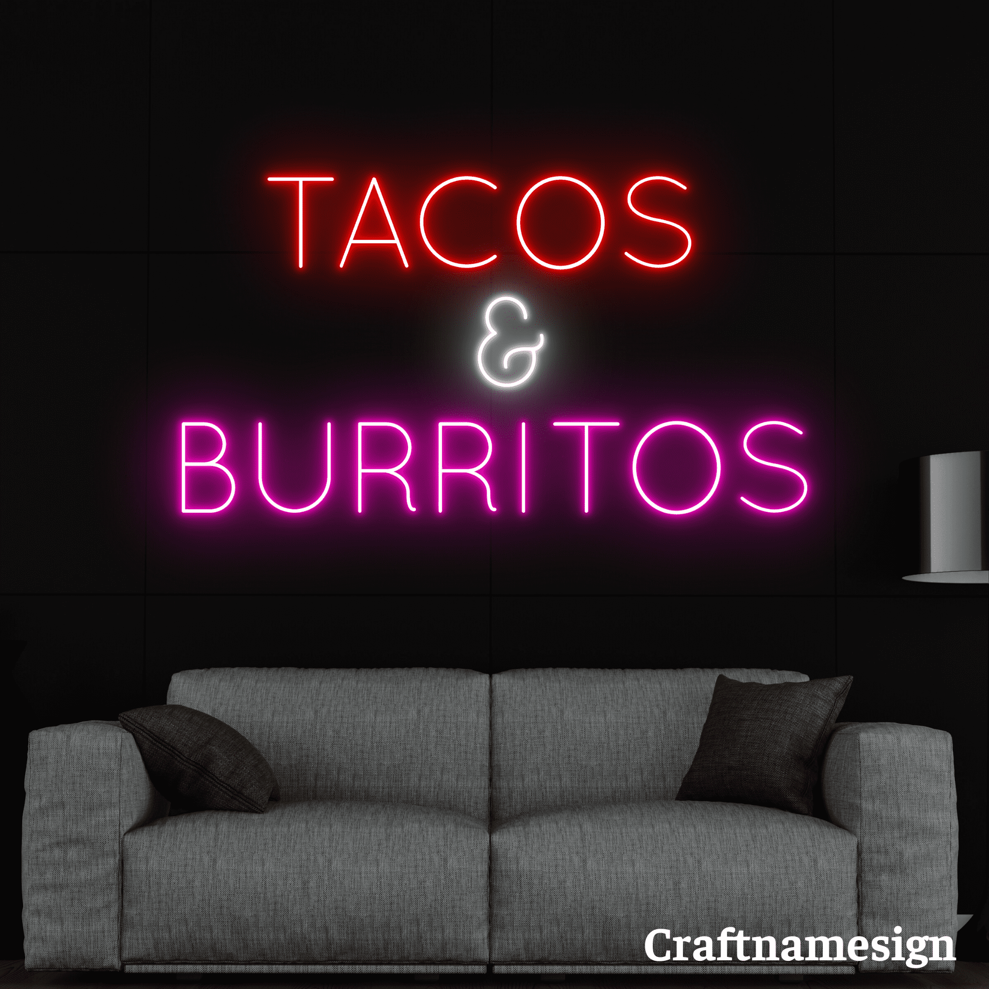 Craftnamesign Tacos And Burritos Neon sign for Mexican Food Restaurant ...