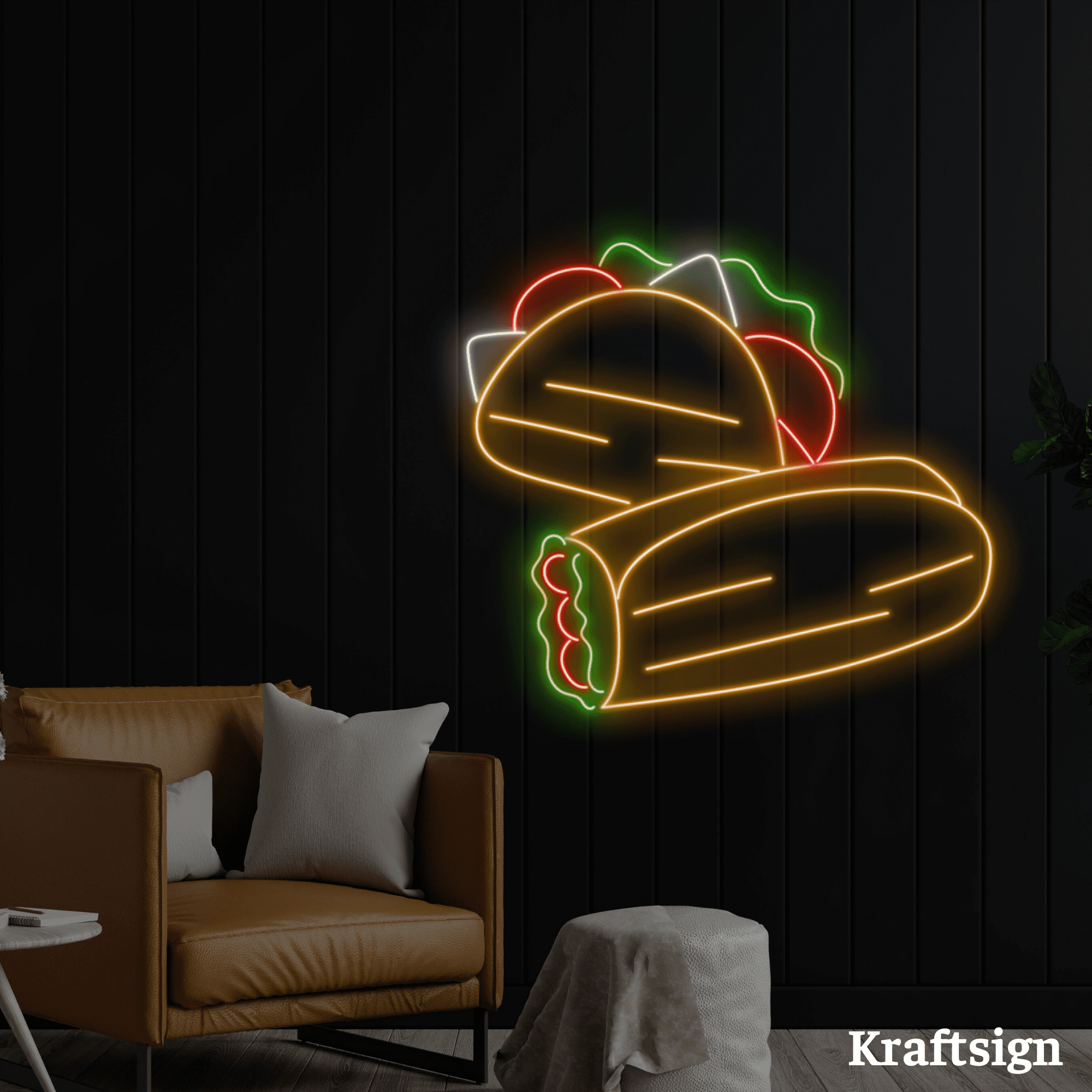 Craftnamesign Tacos Burrito LED Neon Sign, Tacos Mexico Restaurant ...