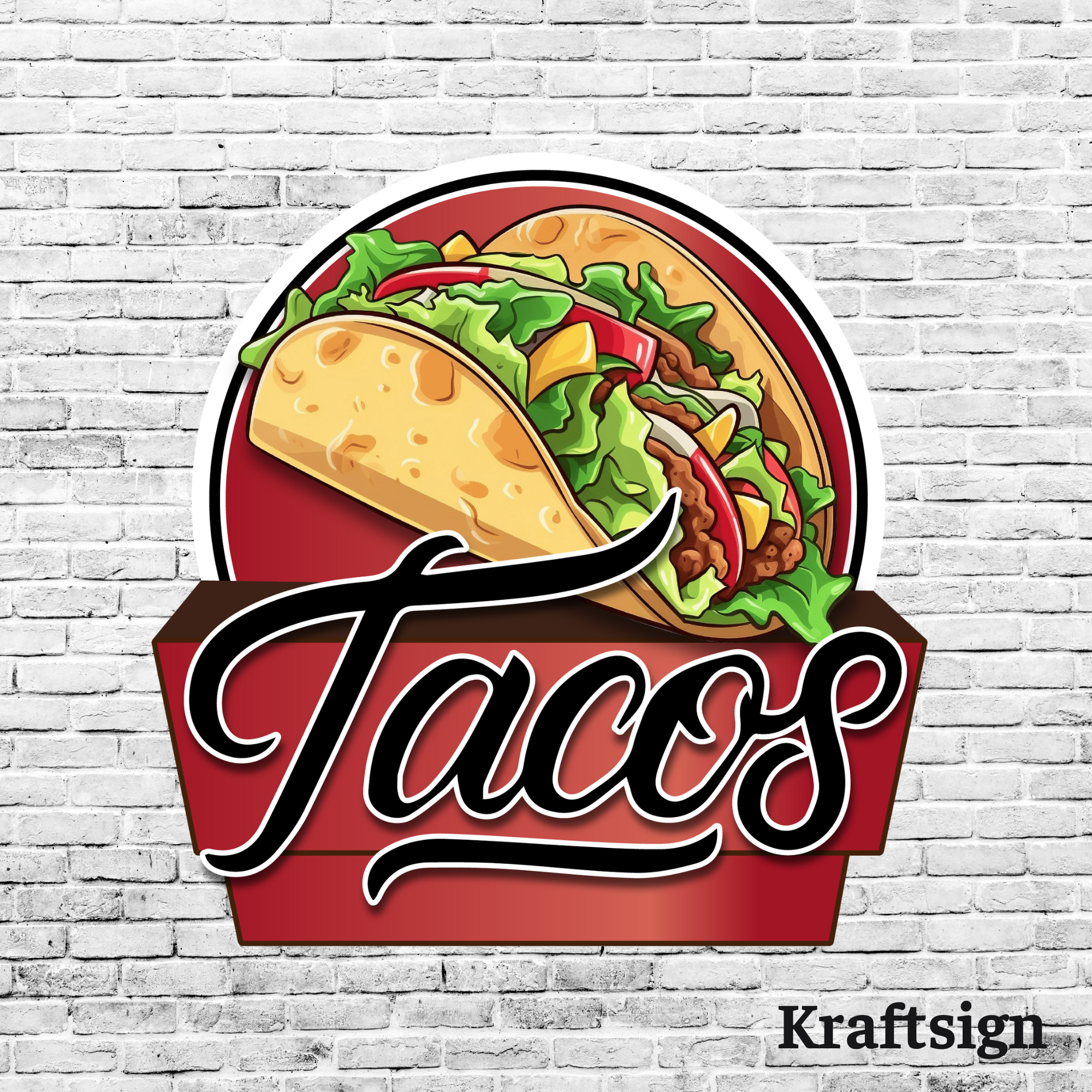 Craftnamesign Tacos Metal Print, Tacos Restaurant Decor, Mexican Food ...