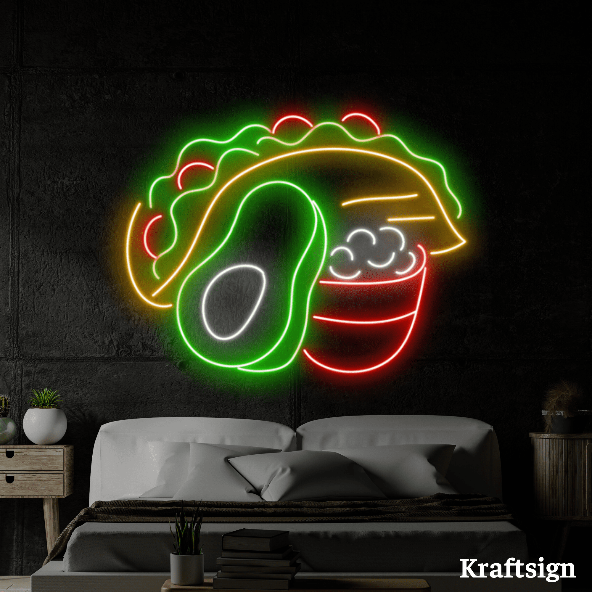 Craftnamesign Tacos Neon sign, Guacamole LED Sign, Tacos Restaurant ...