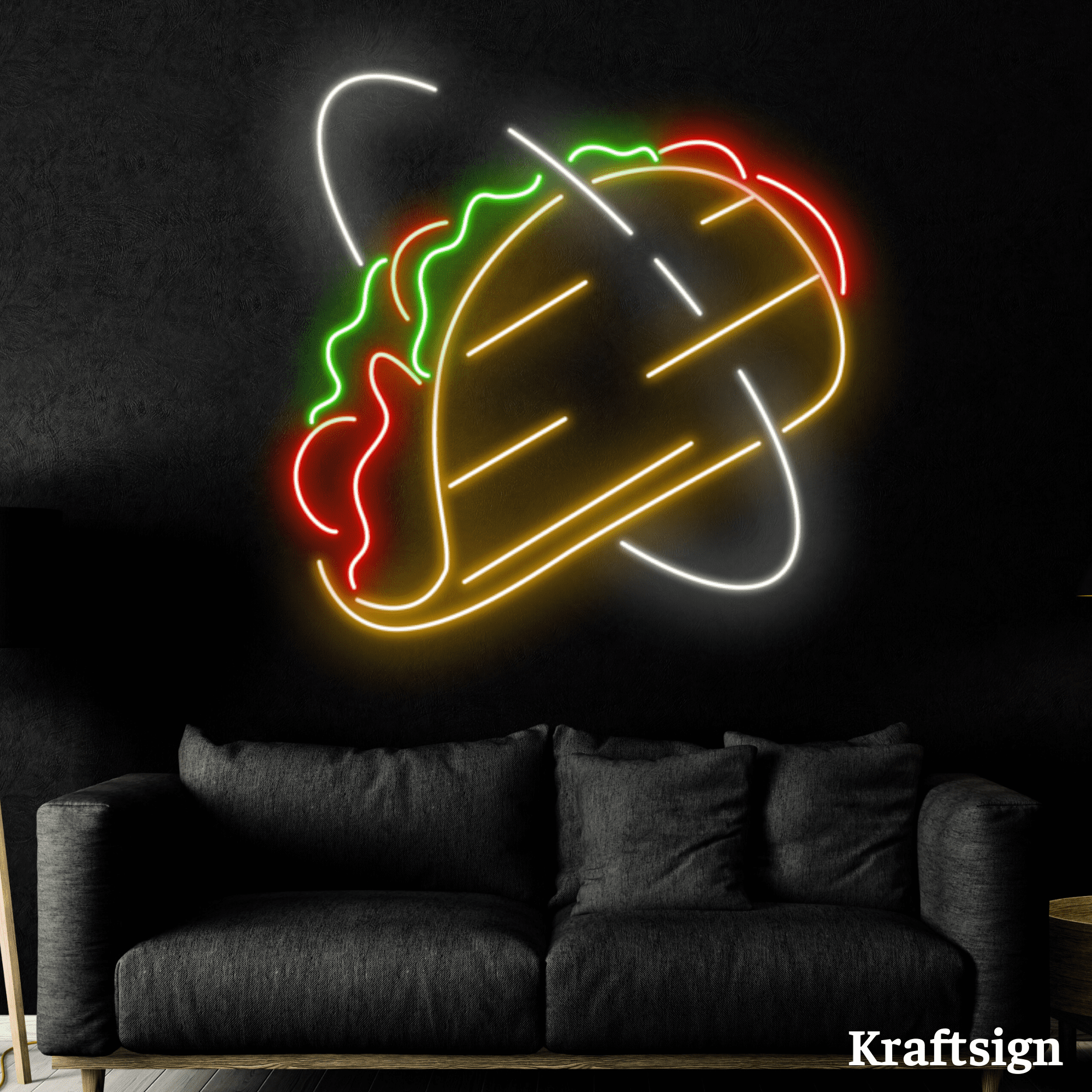 Craftnamesign Tacos Planet LED Neon Sign, Tacos Mexican Restaurant ...