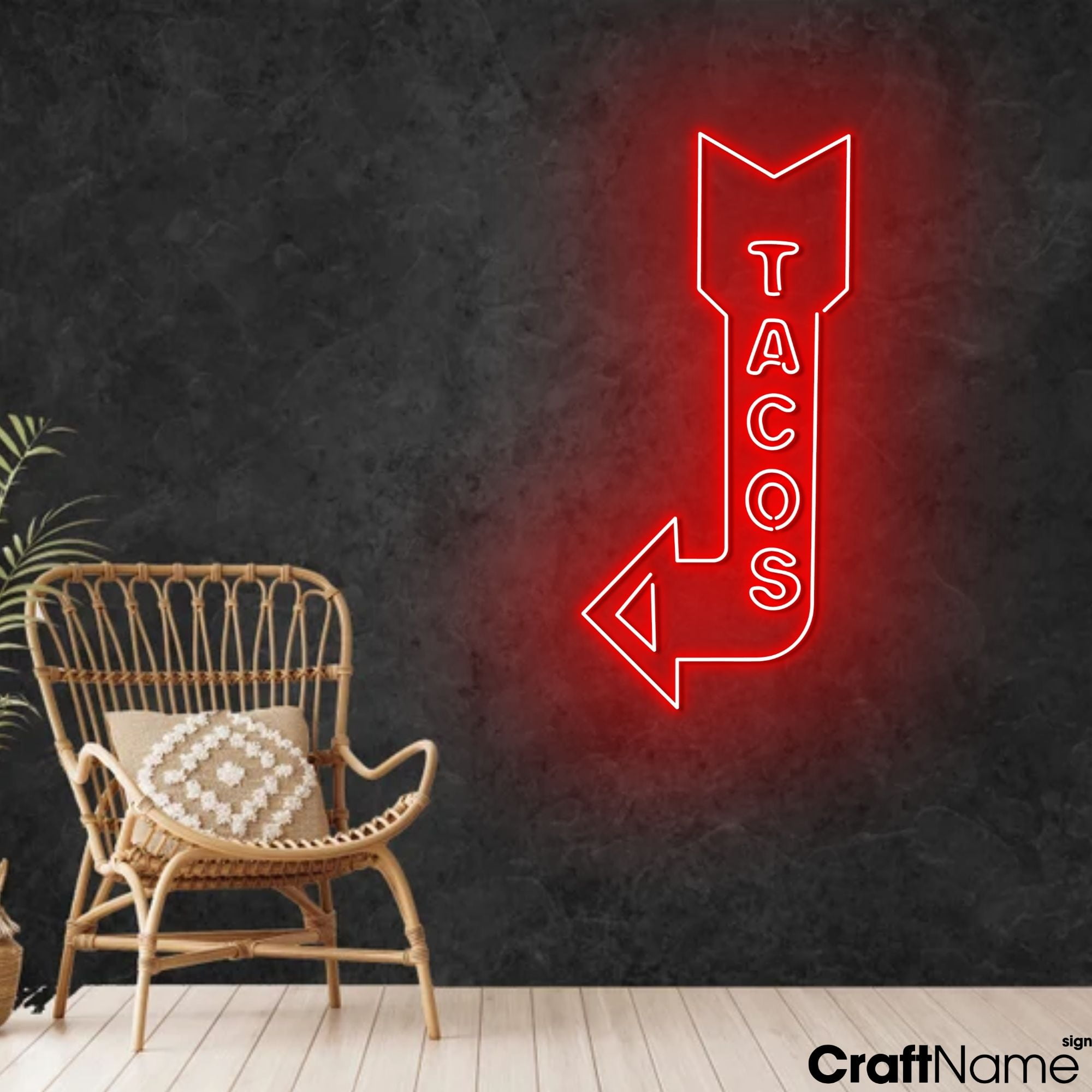 Craftnamesign Tacos Sign Neon Light Wall Art, Mexican Restaurant LED ...