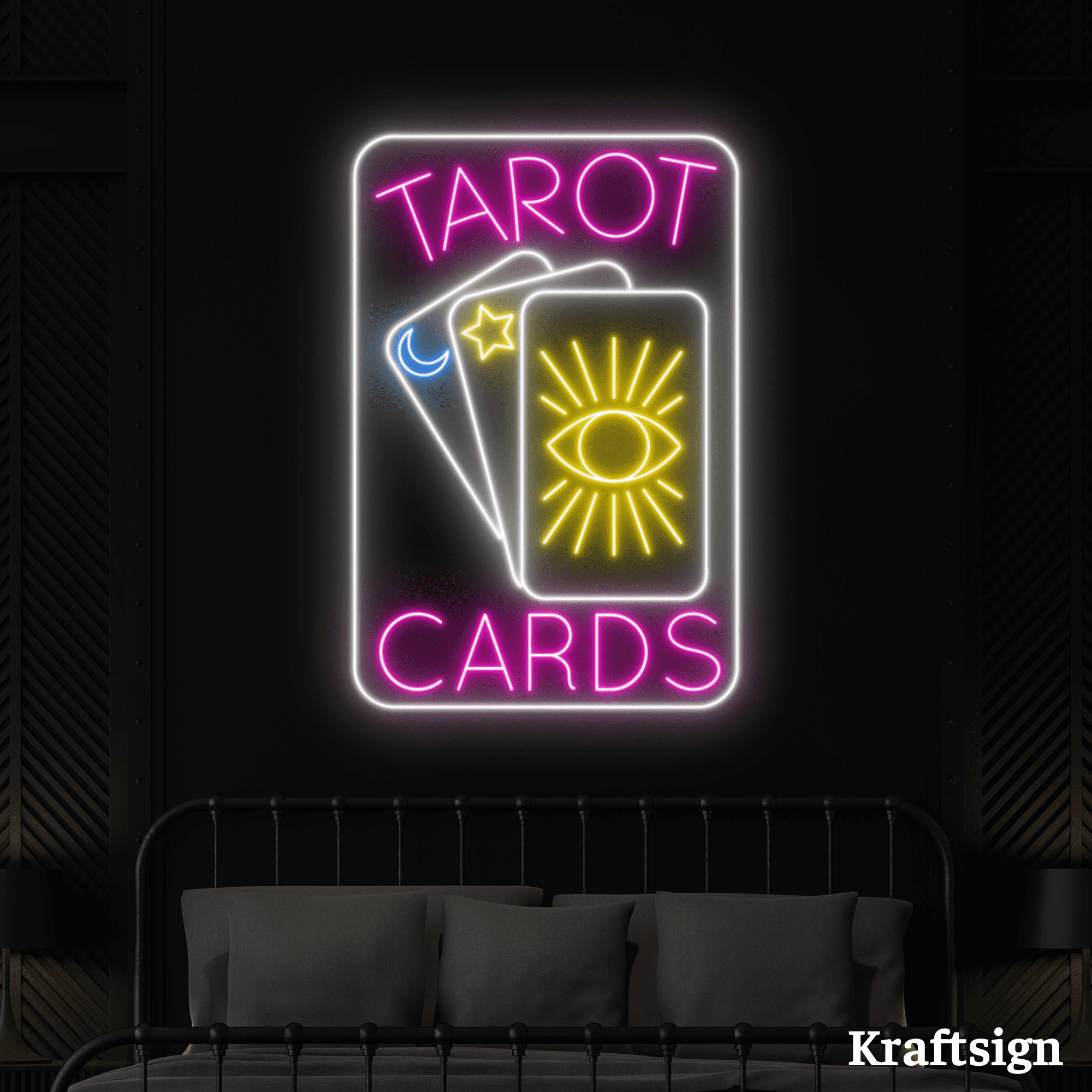 Craftnamesign Tarot Cards Neon Sign, Tarot Room Decor, Tarot Lover ...