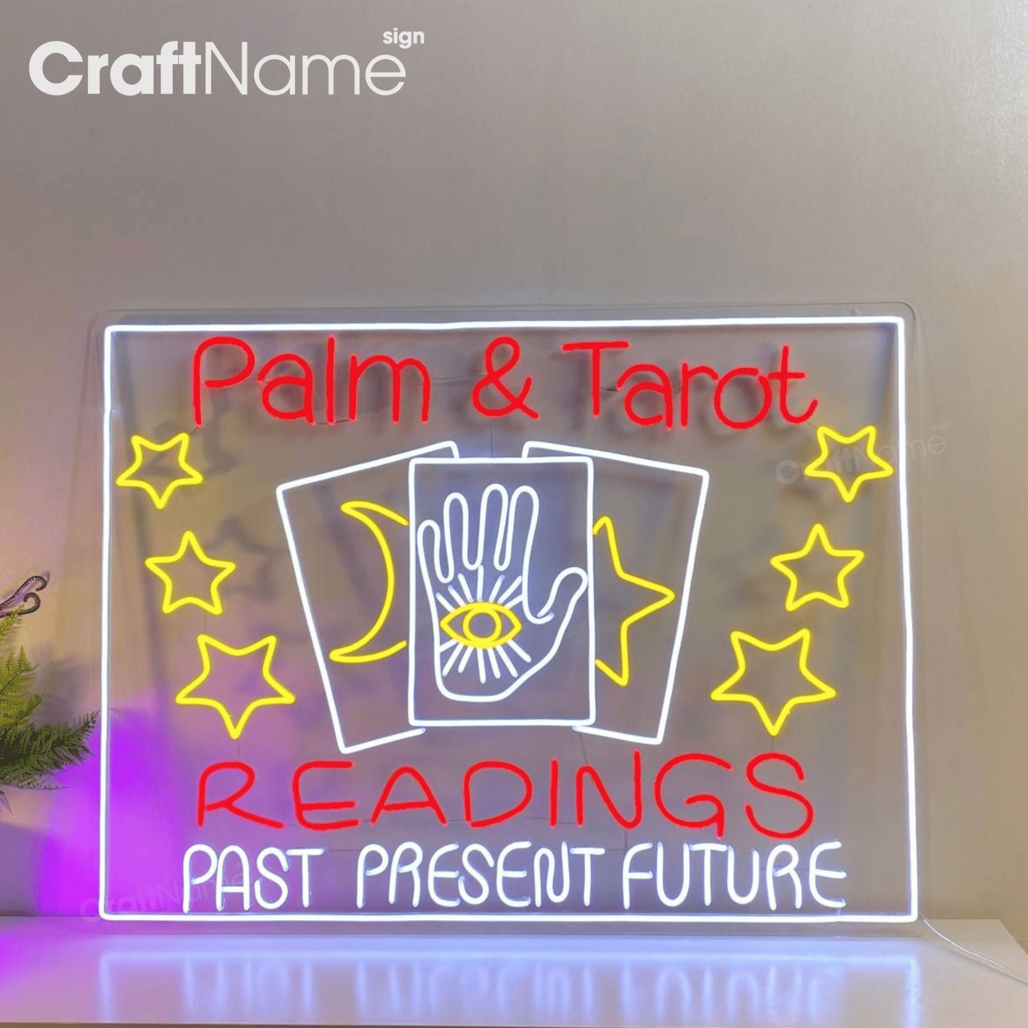 Craftnamesign Tarot Led Light for Palm & Tarot Reading Shop Wall Art ...