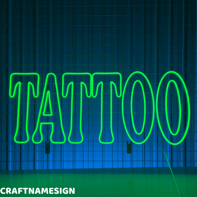 Craftnamesign Tattoo Neon Sign, Piercing Shop Wall Art, Tattoo Office ...