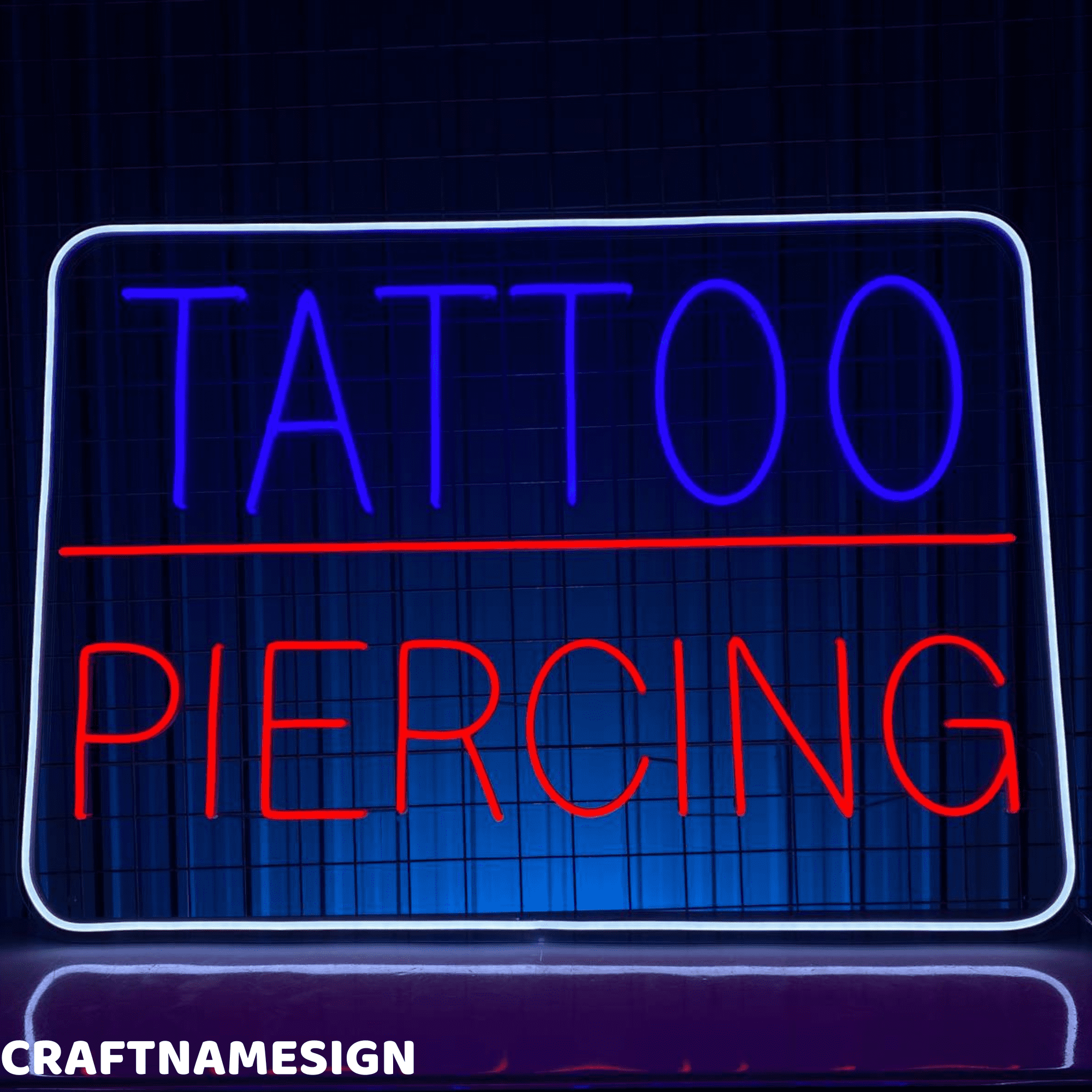 Craftnamesign Tattoo Piercing Neon Sign, Piercing Shop Wall Art, Tattoo ...