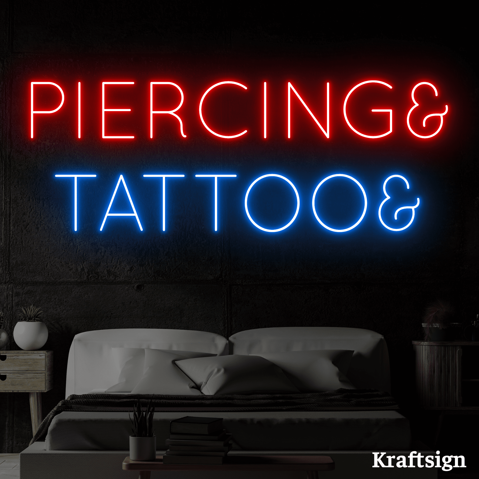 Craftnamesign Tattoo Piercing Neon Sign, Tattoo Decor, Tattoo Studio ...