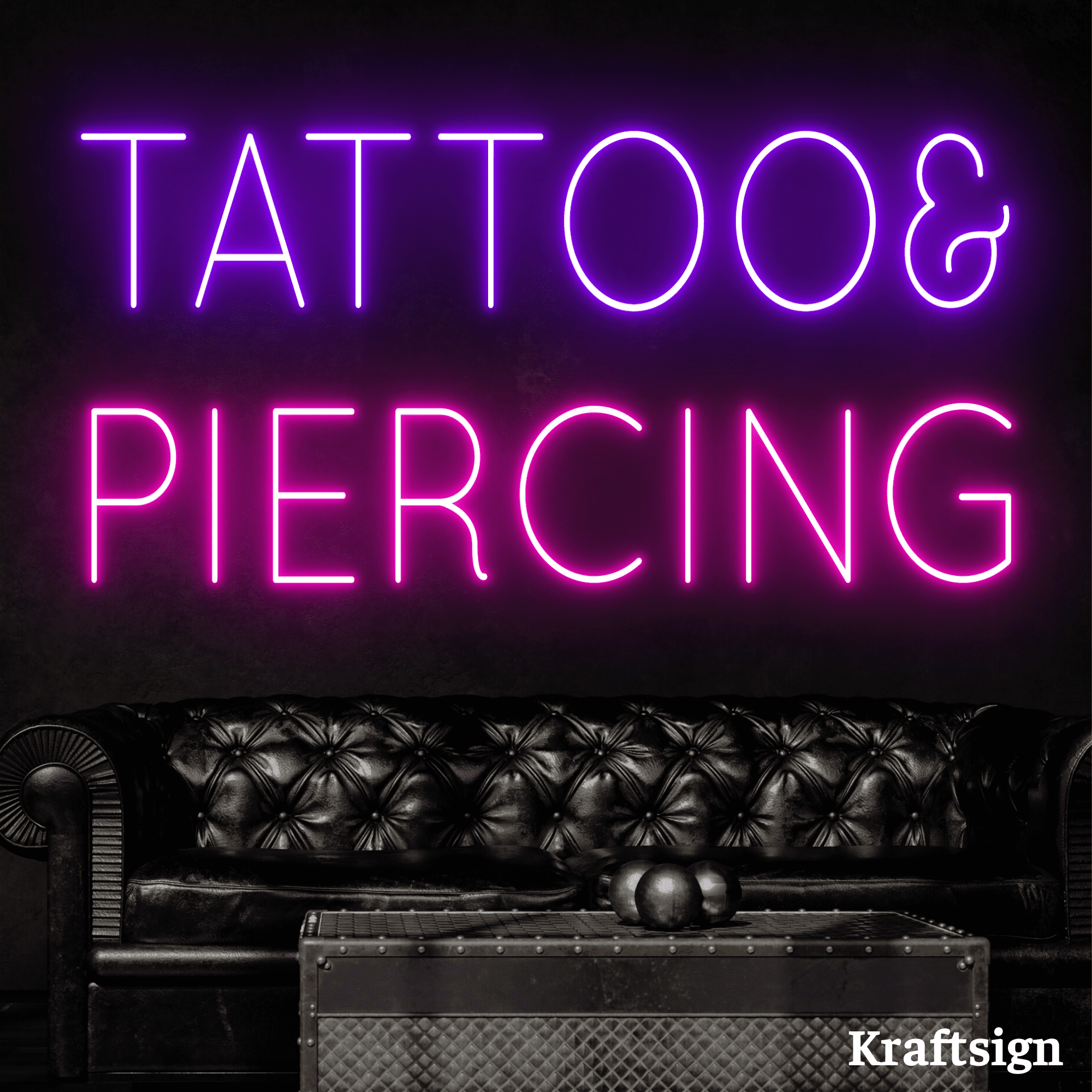 Craftnamesign Tattoo & Piercing Neon Sign, Tattoo Sign, Piercing LED ...