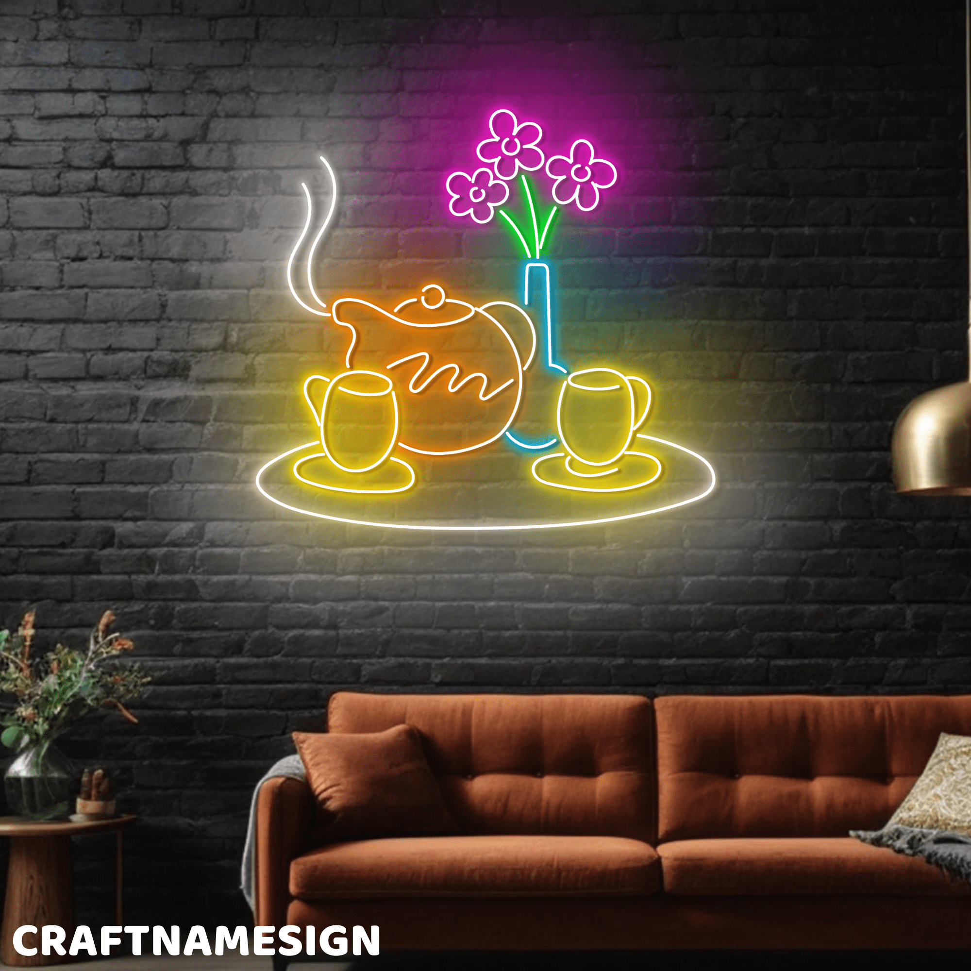 Craftnamesign Tea Neon Light For Wall Decor, Drink Store LED Wall Sign ...