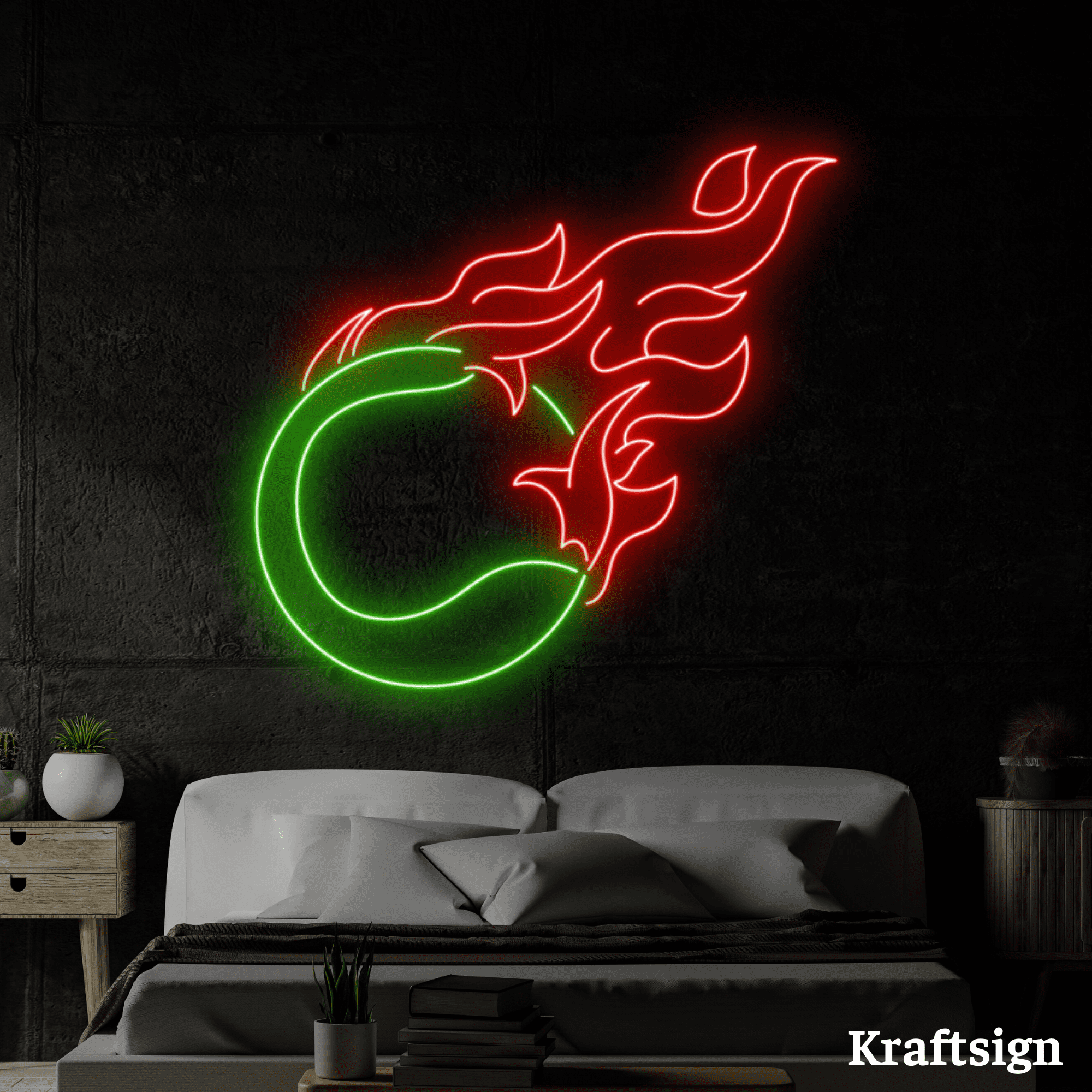 Craftnamesign Tennis Ball Fire Neon Sign, Tennis Club Shop Decor, Dad ...