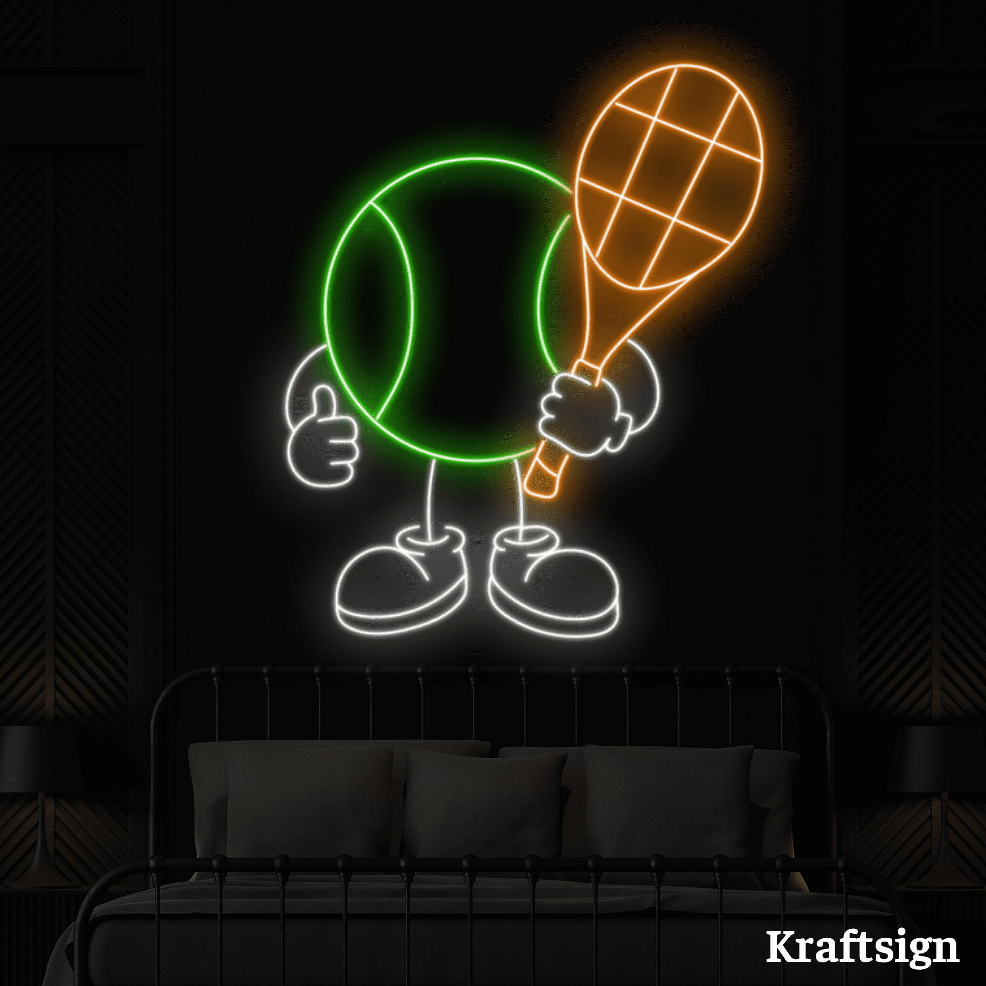 Craftnamesign Tennis Ball Neon Sign, Tennis Lover Gifts, Tennis Club ...