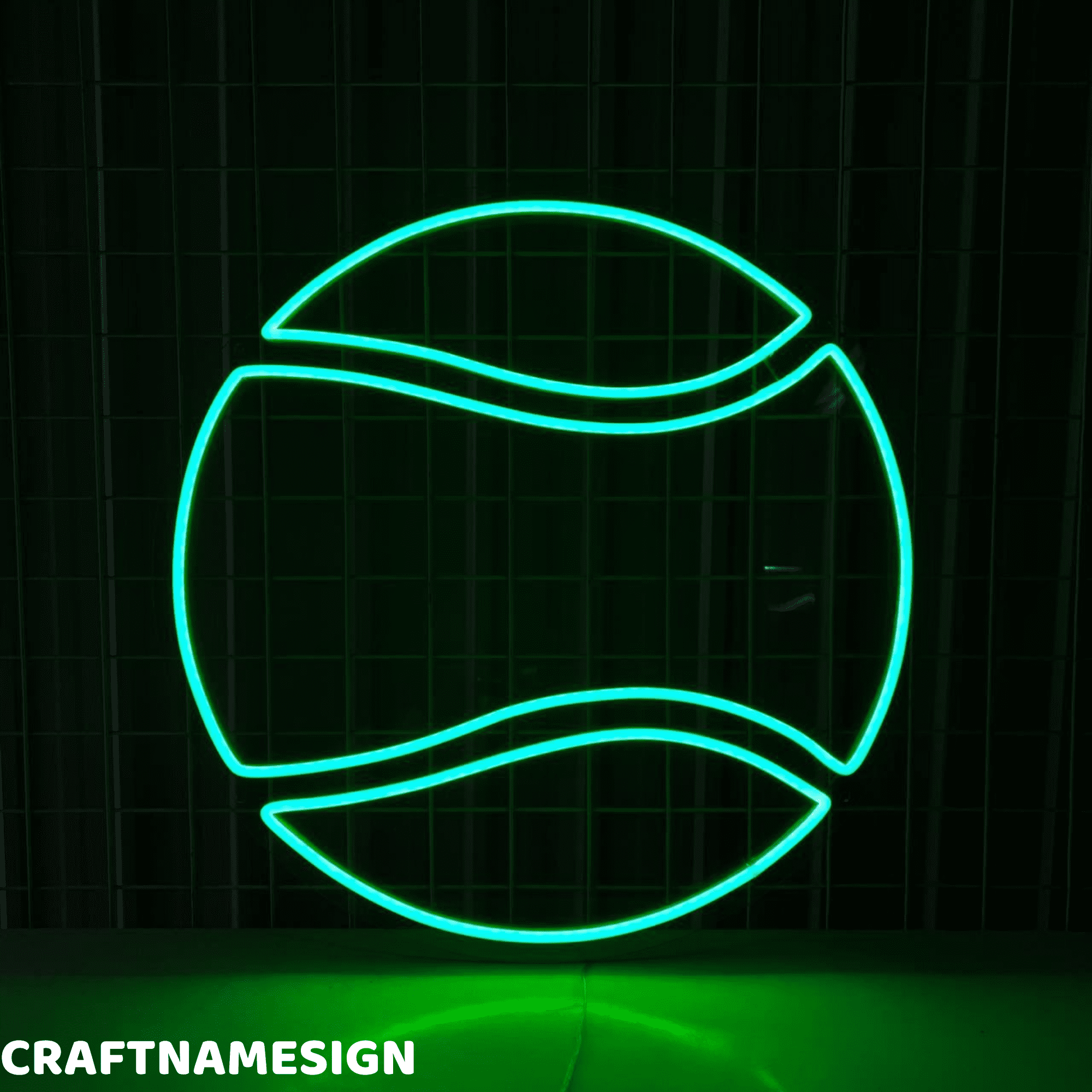 Craftnamesign Tennis Ball Neon Sign, Tennis court Wall Decor, Sport ...