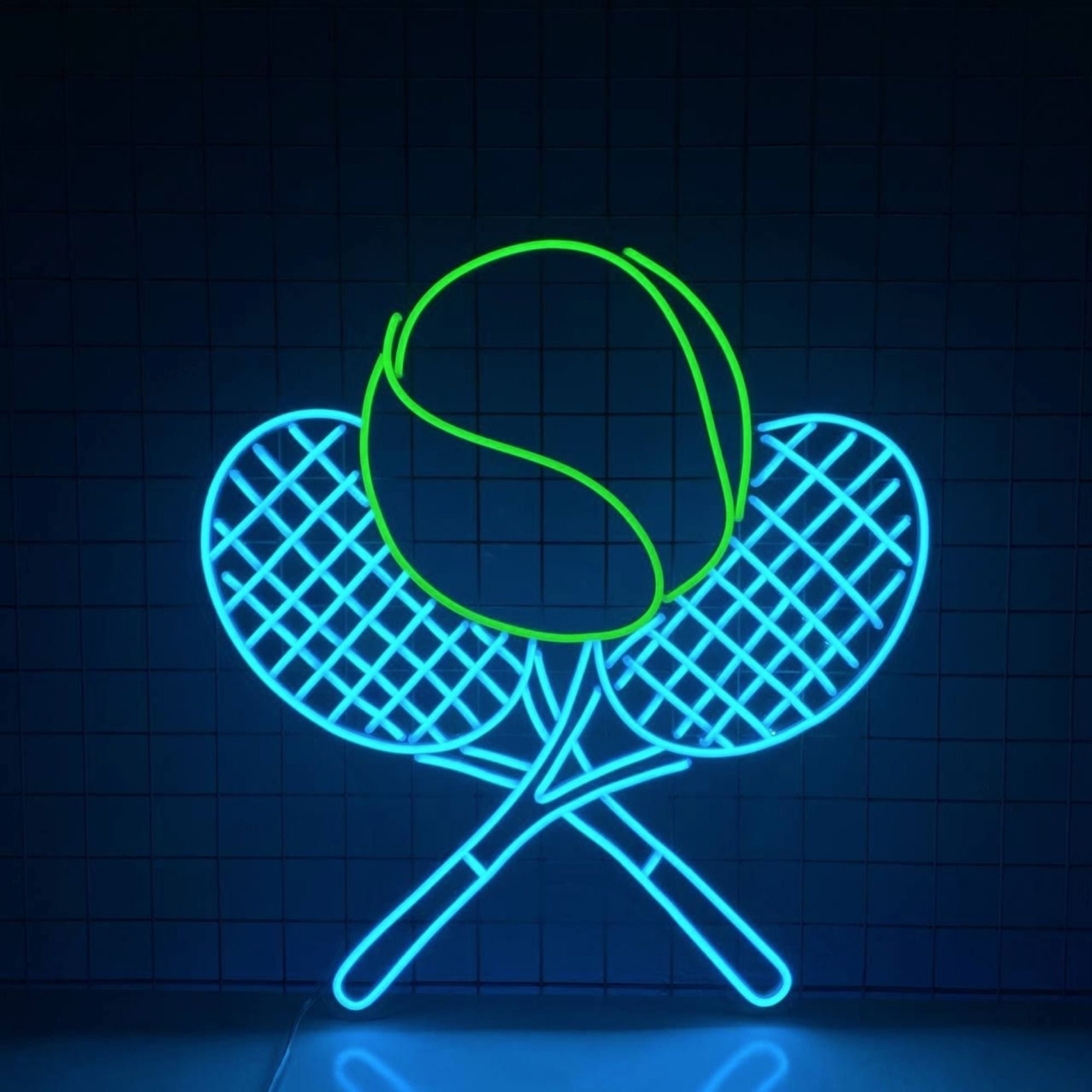 Craftnamesign Tennis Racket Neon Light, Tennis Wall Sign, Tennis Club ...