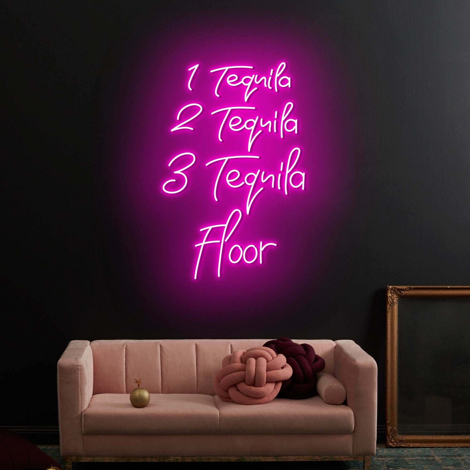 Craftnamesign Tequila Floor Neon Light, Tequila Cocktail Led Sign ...