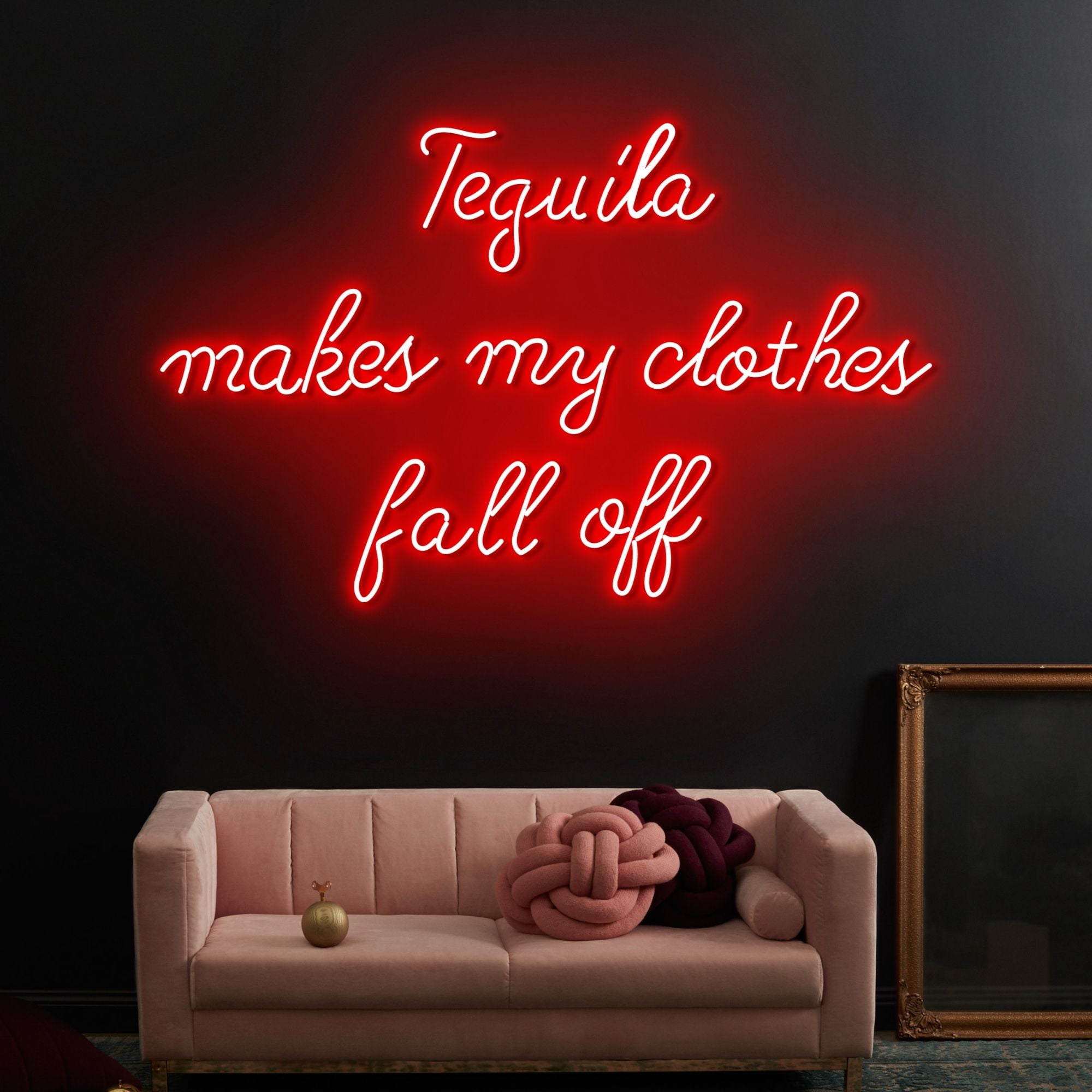 Craftnamesign Tequila Makes My Clothes Fall Off Neon Light, Tequila ...