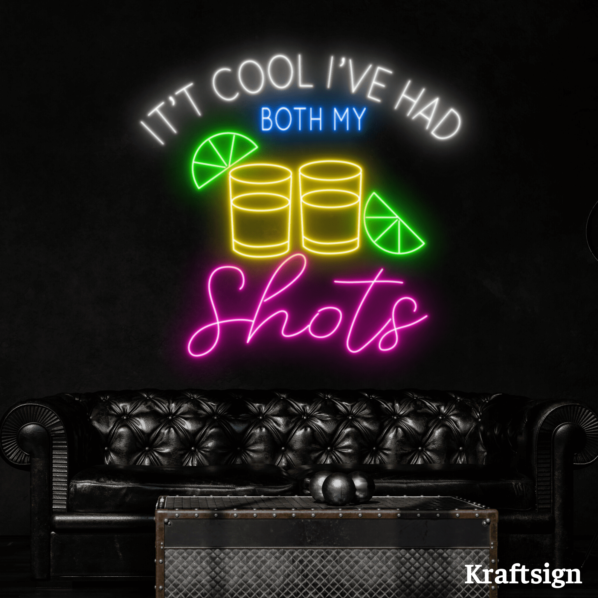 Craftnamesign Tequila Neon Sign, Mexican Bar Decor, Cocktail Bar Wall ...