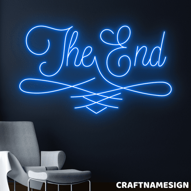 Craftnamesign The End Neon Sign, Coffee Shop Wall Decor, Living Room ...