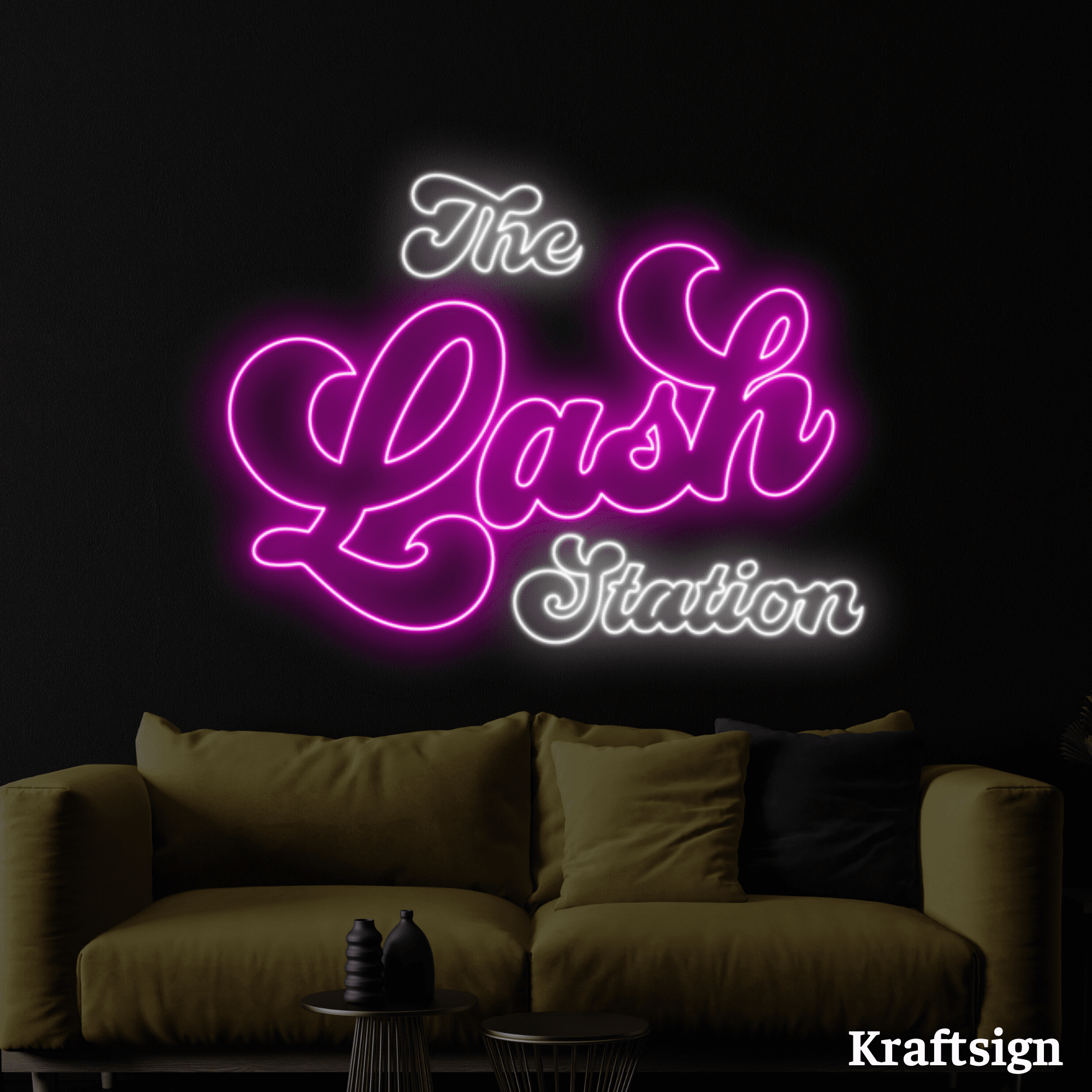 Craftnamesign The Lash Station Neon Sign, Lash Studio LED Sign, Lash ...