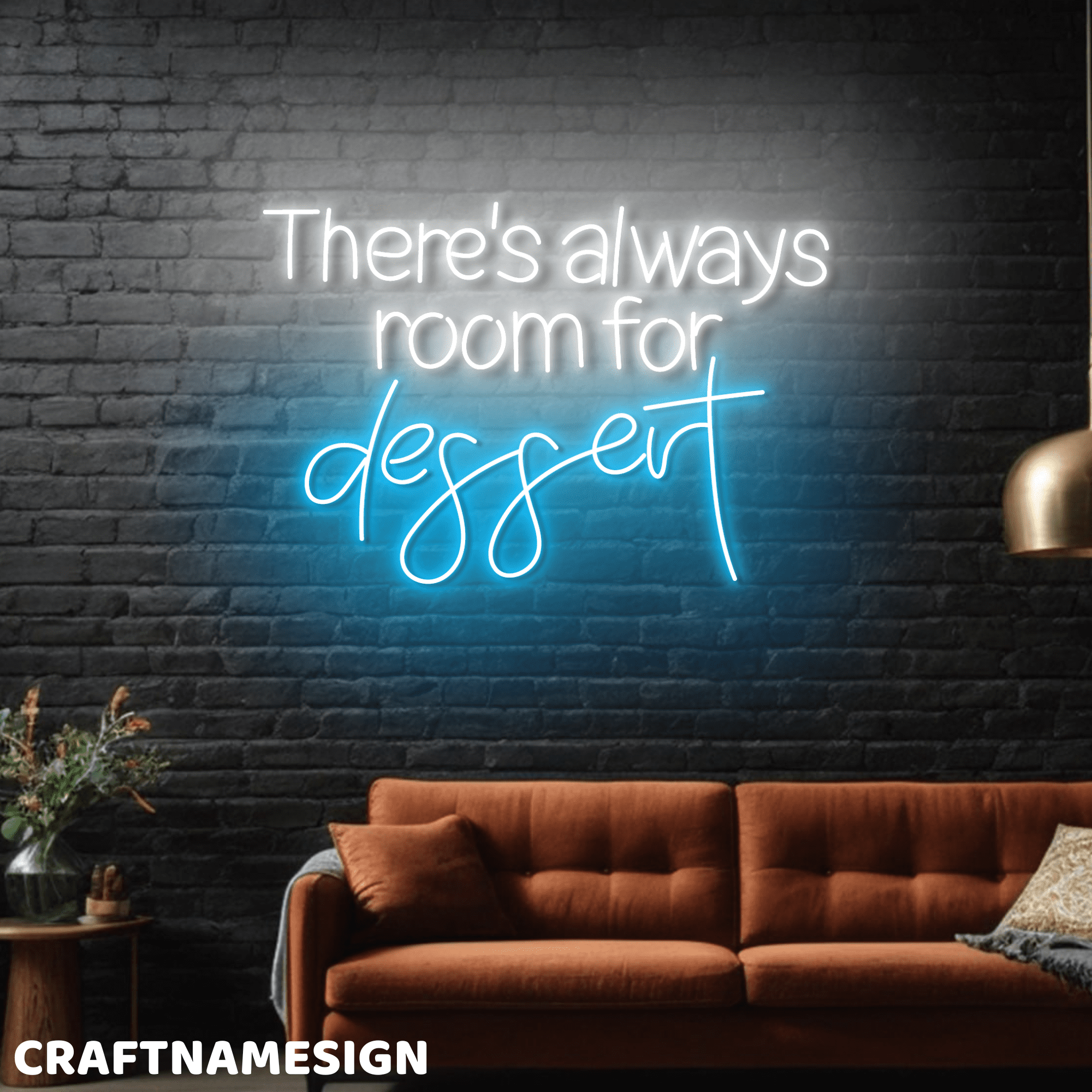 Craftnamesign There's Always Room For Dessert Neon Light, Dessert Store ...