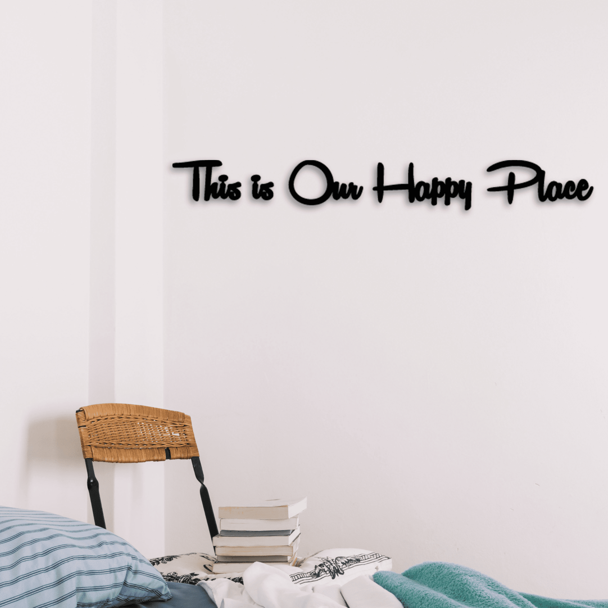 Craftnamesign This Is Our Happy Place Metal Wall Art, Wall Decor for ...