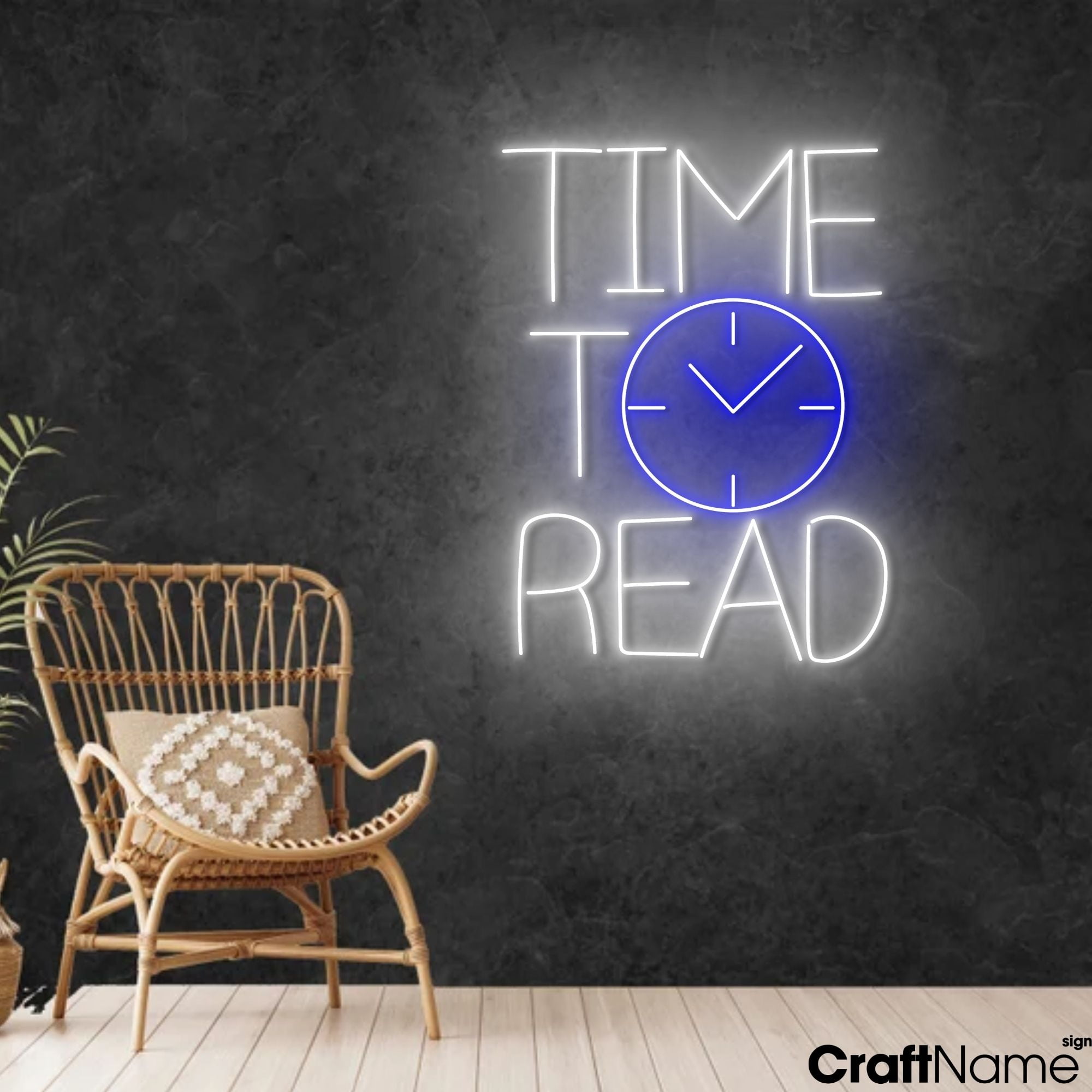 Craftnamesign Time To Read Neon Light Up Sign For Library Shop Book ...