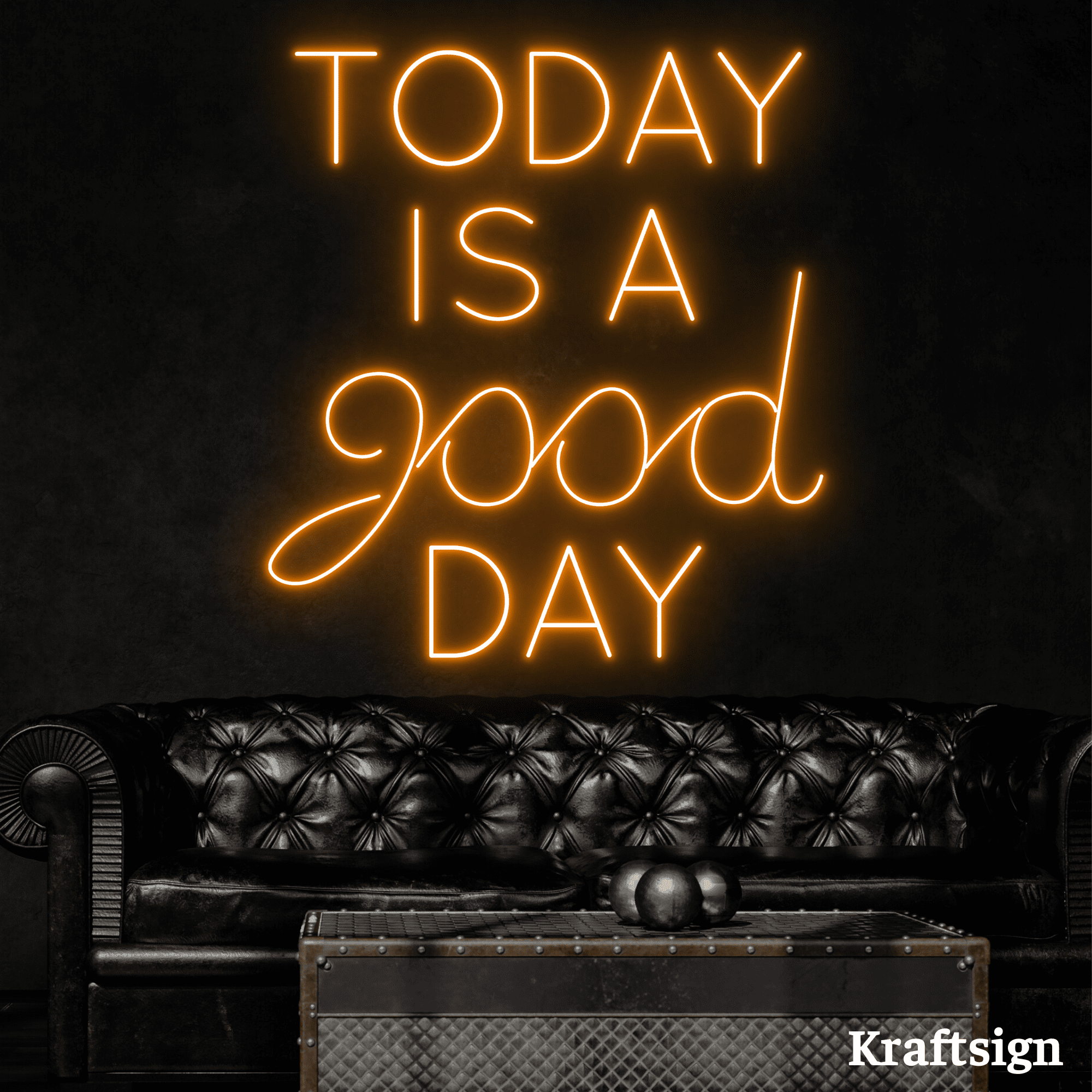 Craftnamesign Today Is A Good Day Neon Sign, Bar Neon Sign, Wedding ...
