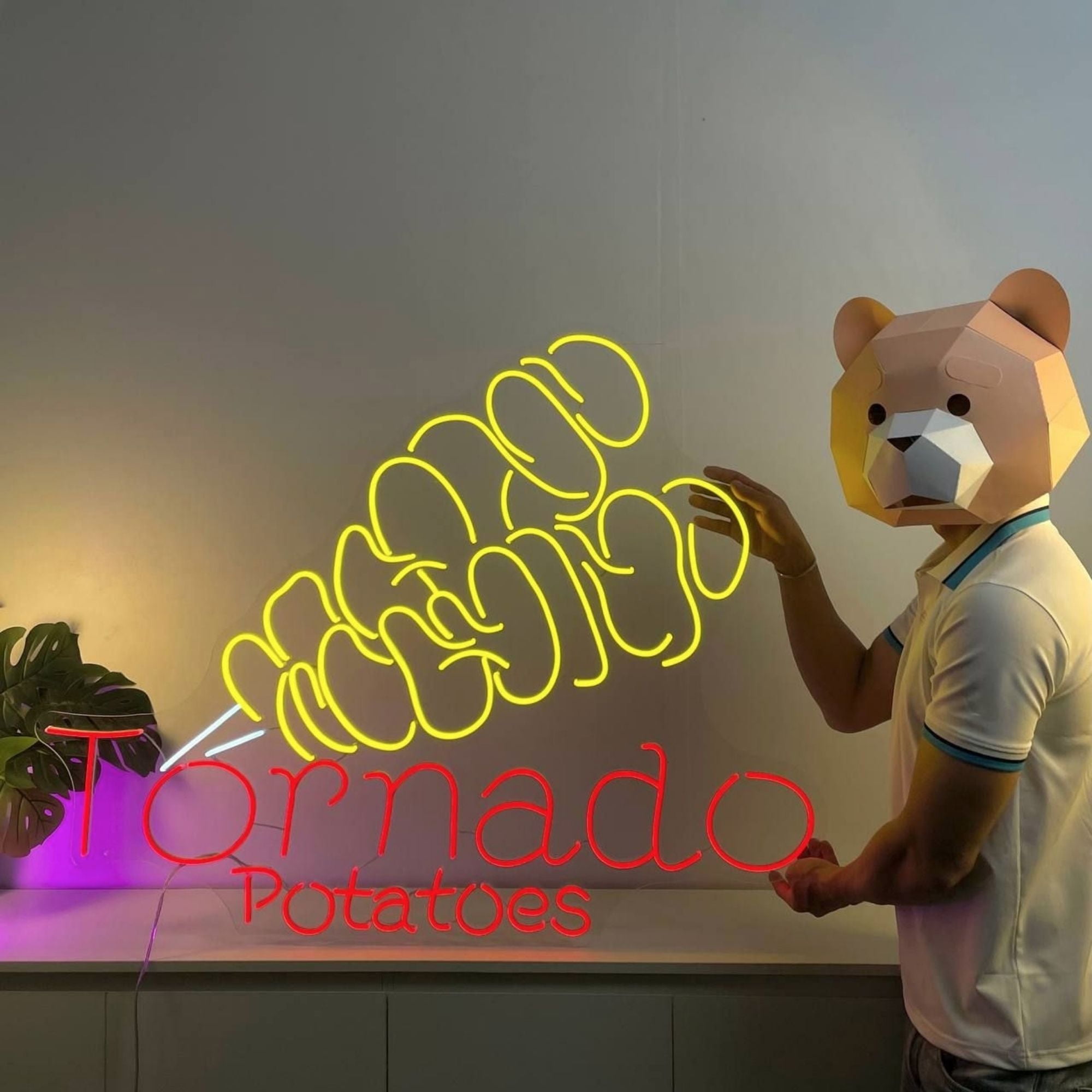 Craftnamesign Tornado Potatoes Neon Sign Wall Art, Tornado Potato Led ...